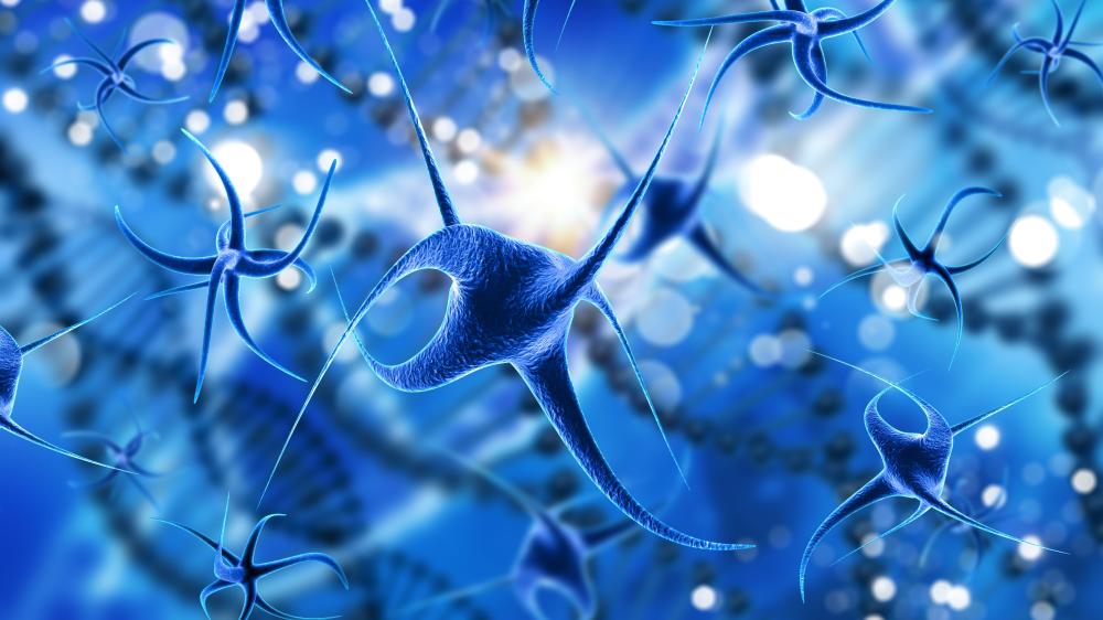 Abstract Microcosmic World in Blue Hues - backiee