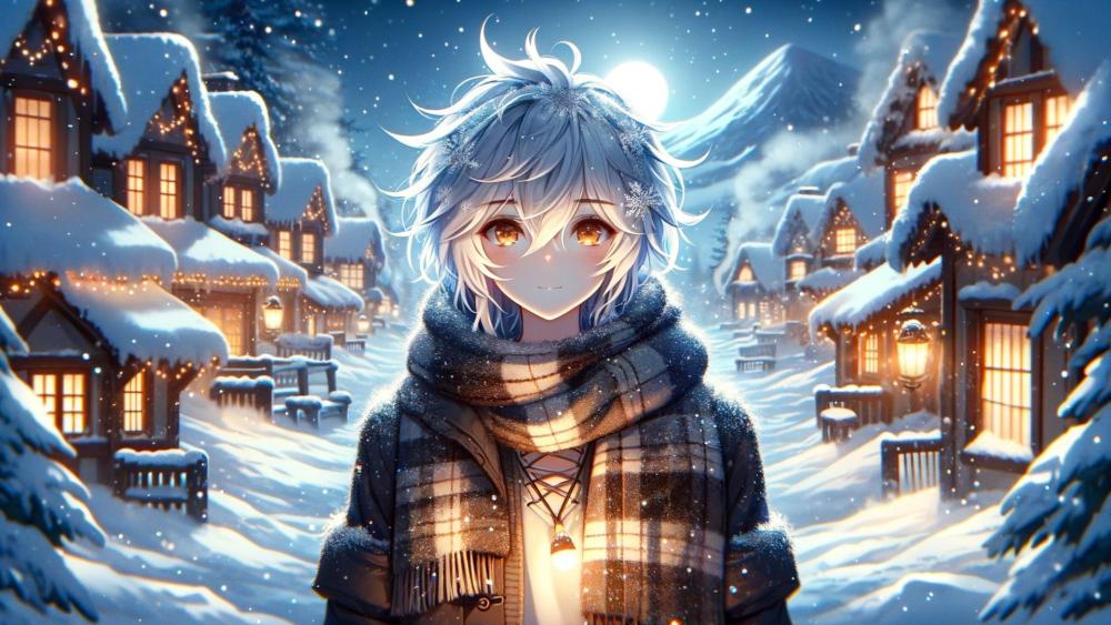 Winter Wonderland in Anime Style - backiee