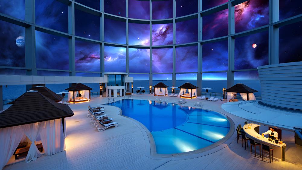 Cosmic Space Pool - backiee