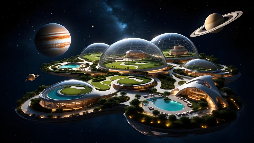 Space Golf Course - backiee