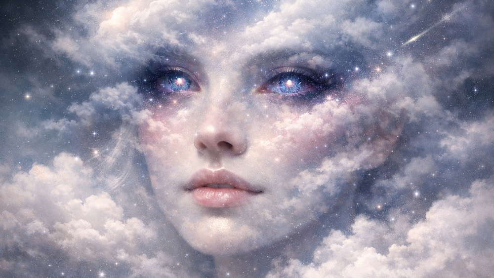 Stardust Reverie Cloudborne Goddess Portrait - backiee