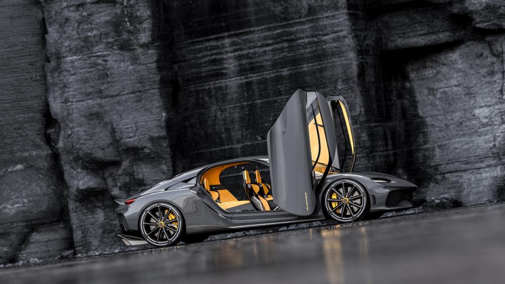 Koenigsegg Gemera Grey Hypercar With Dihedral Doors In 4K - backiee