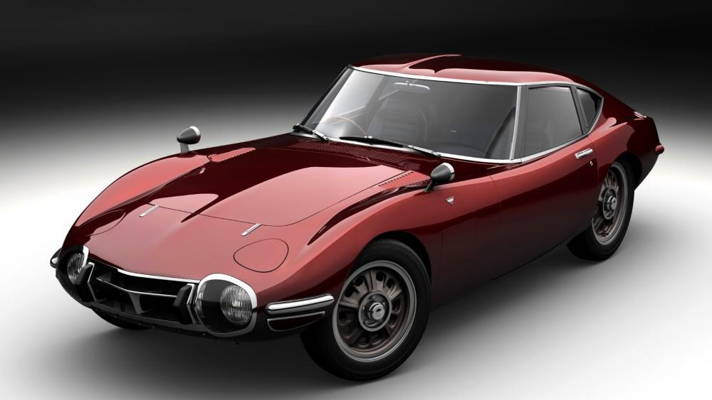 Classic Toyota 2000GT in Deep Red Elegance - backiee