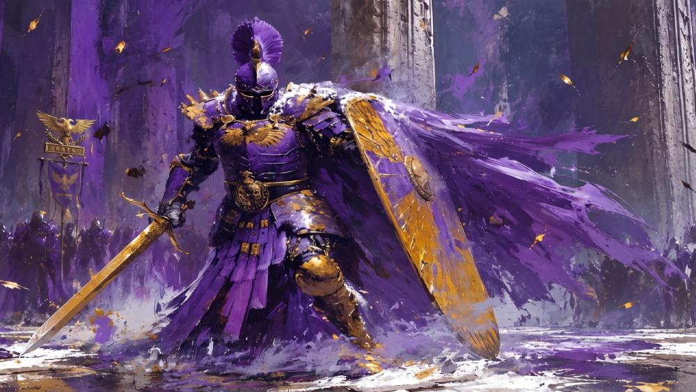 The Purple Knight’s Heroic Stand - backiee