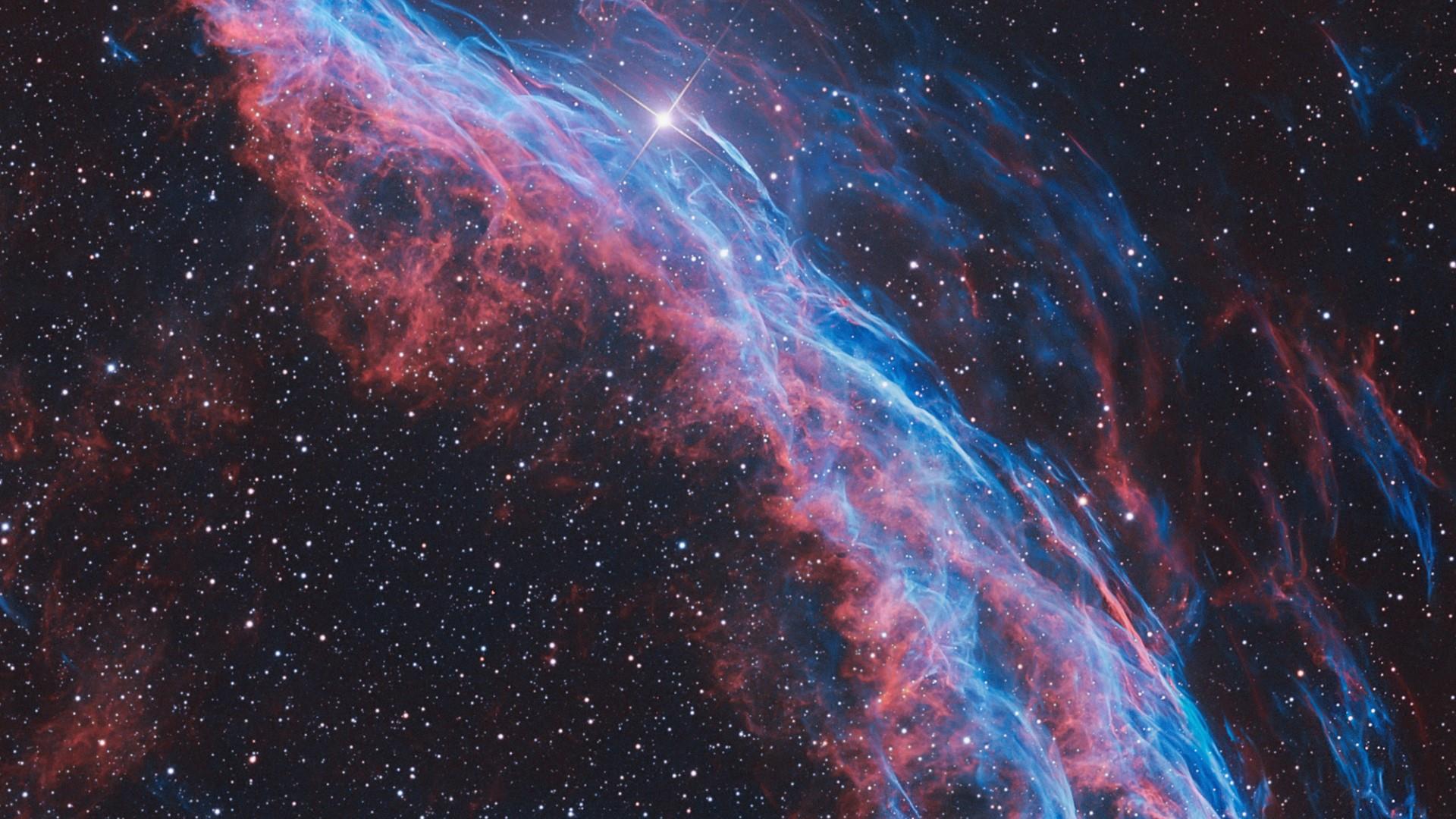 Celestial Ribbon A Dance of Colors in Space - backiee