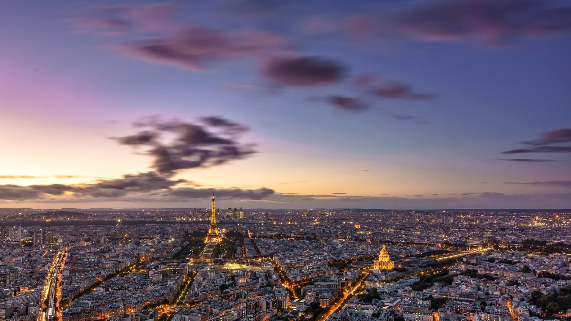 Paris skyline at morning - Aerial photography - backiee
