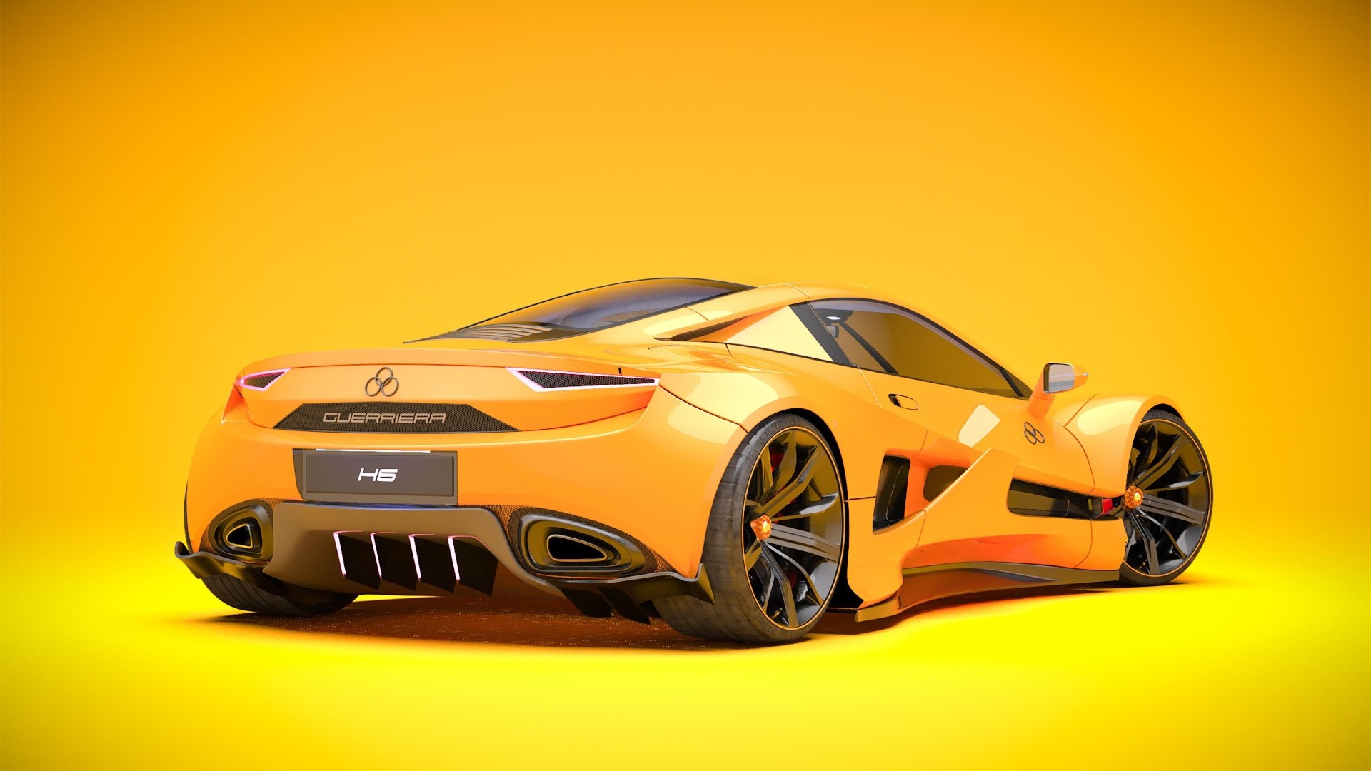 Sports Car Dream Guerriera H6 in Stunning Yellow - backiee
