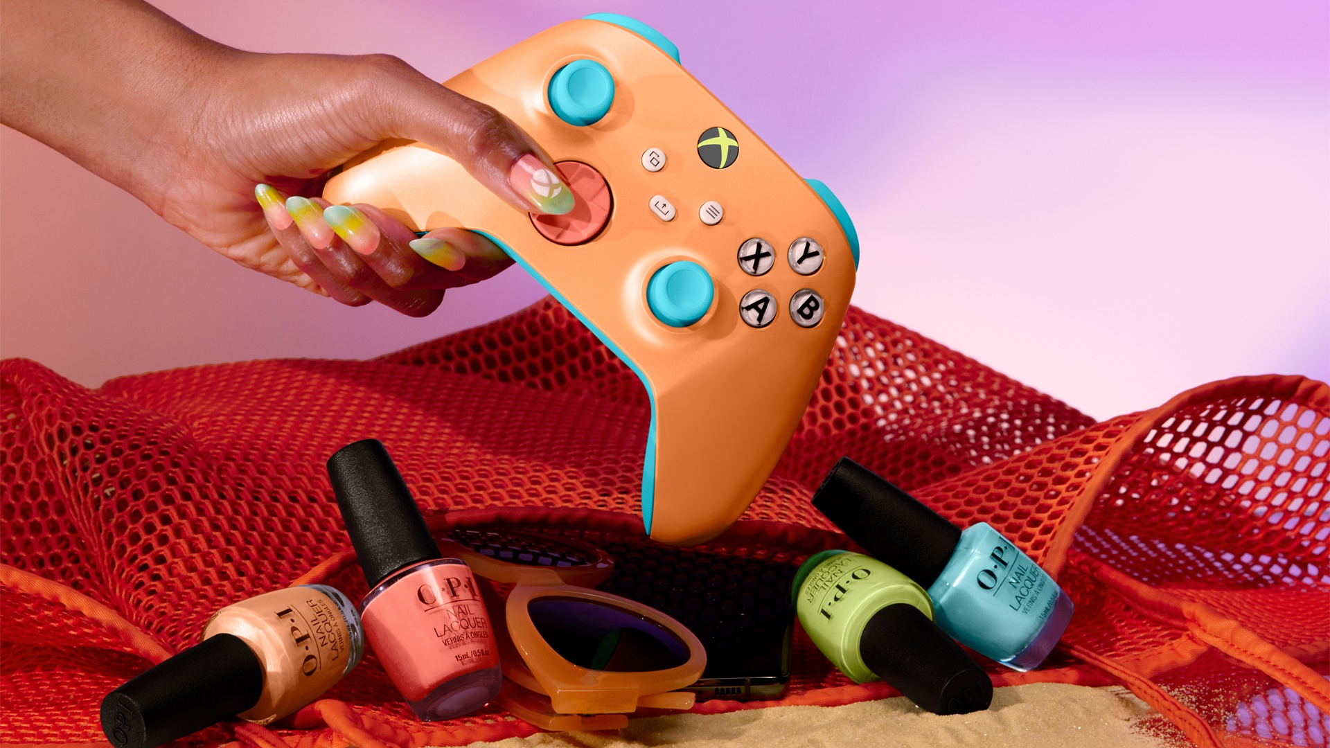 Xbox Controller and Pastel Nail Glamour - backiee