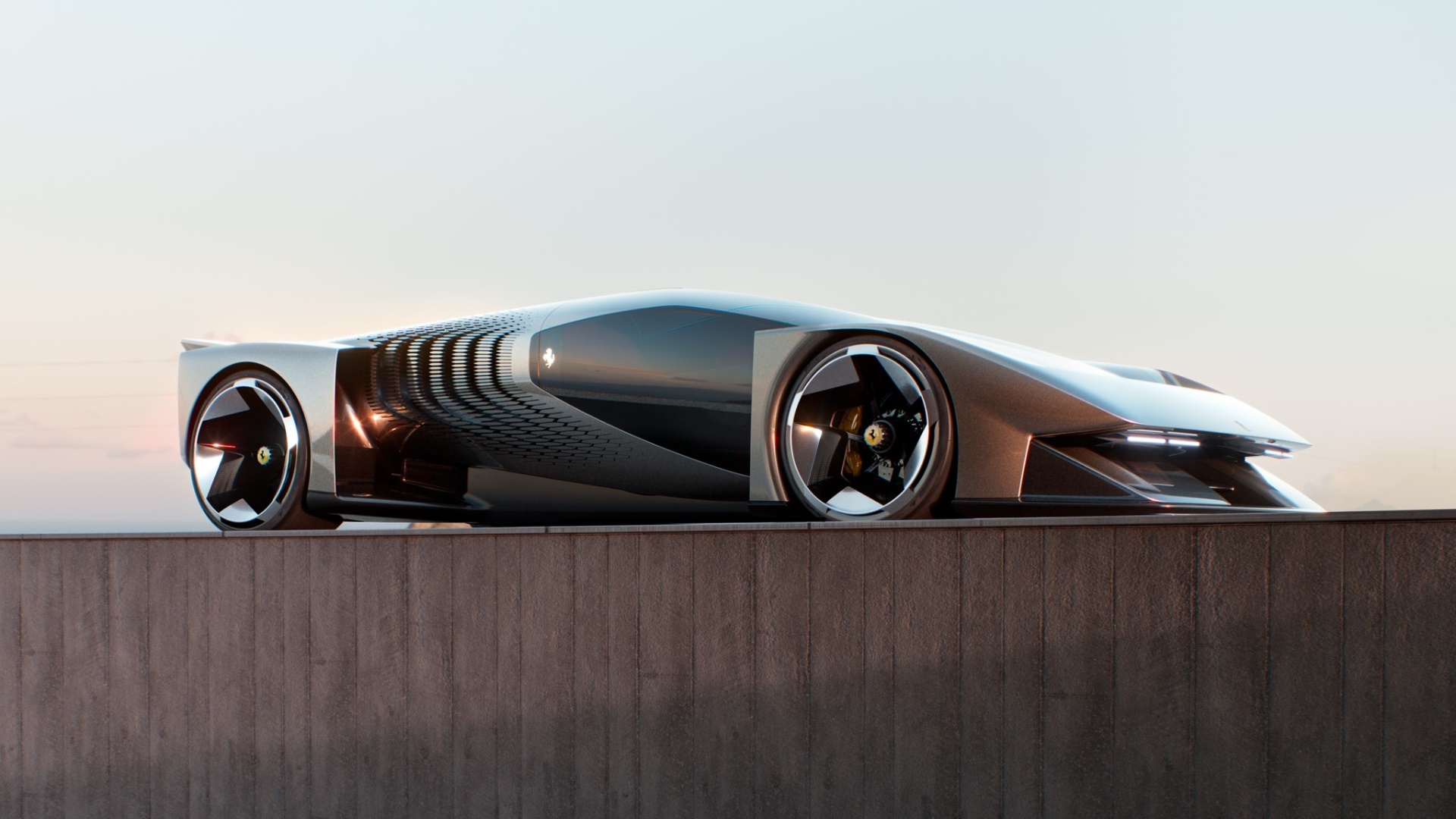 Futuristic Elegance Ferrari F76 Concept Car - backiee