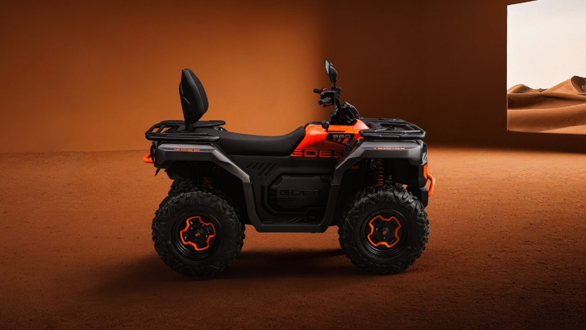 Quad Bike Adventure in Desert Scene - backiee