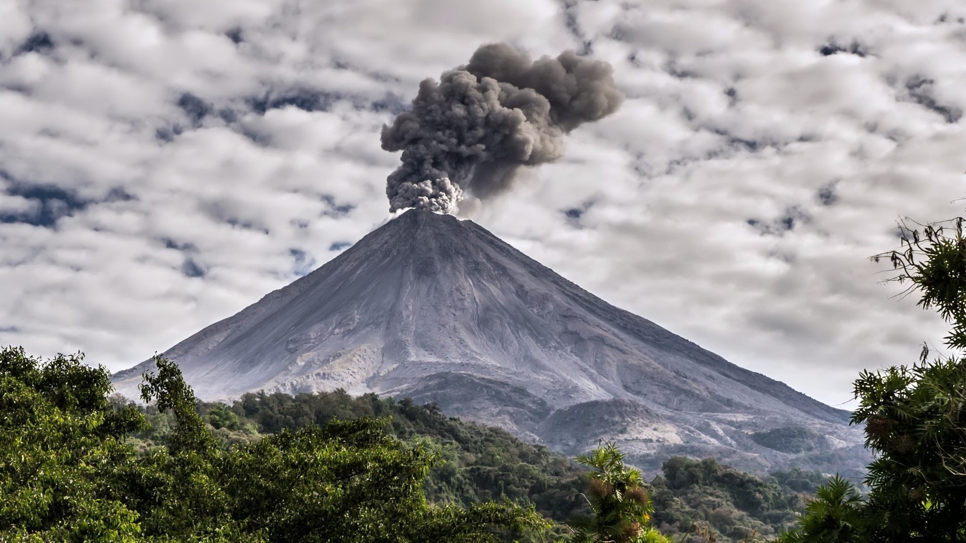 Majestic Eruption of a Volcano - backiee