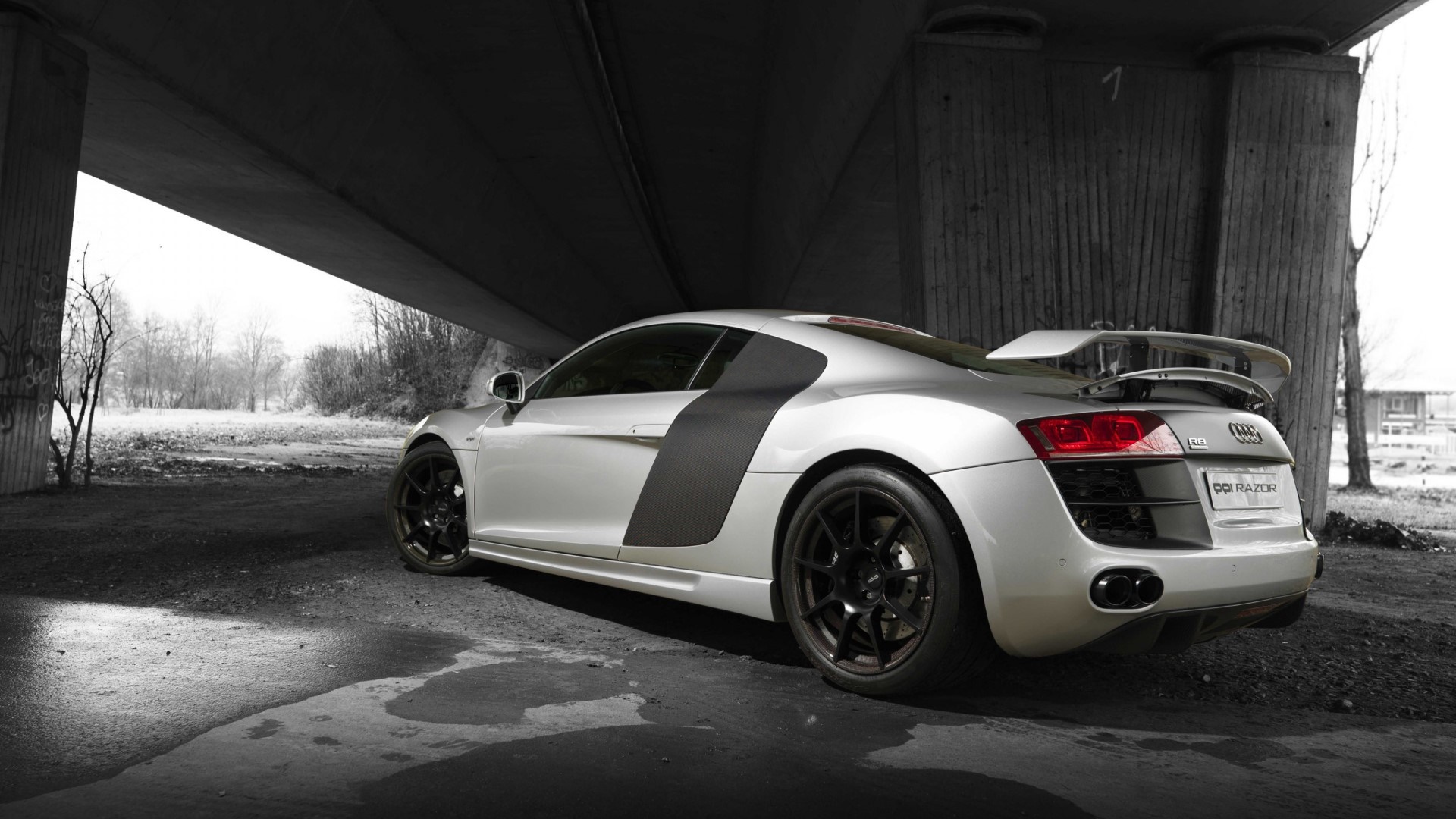 Audi R8 Razor Underpass Shadow Stance - backiee