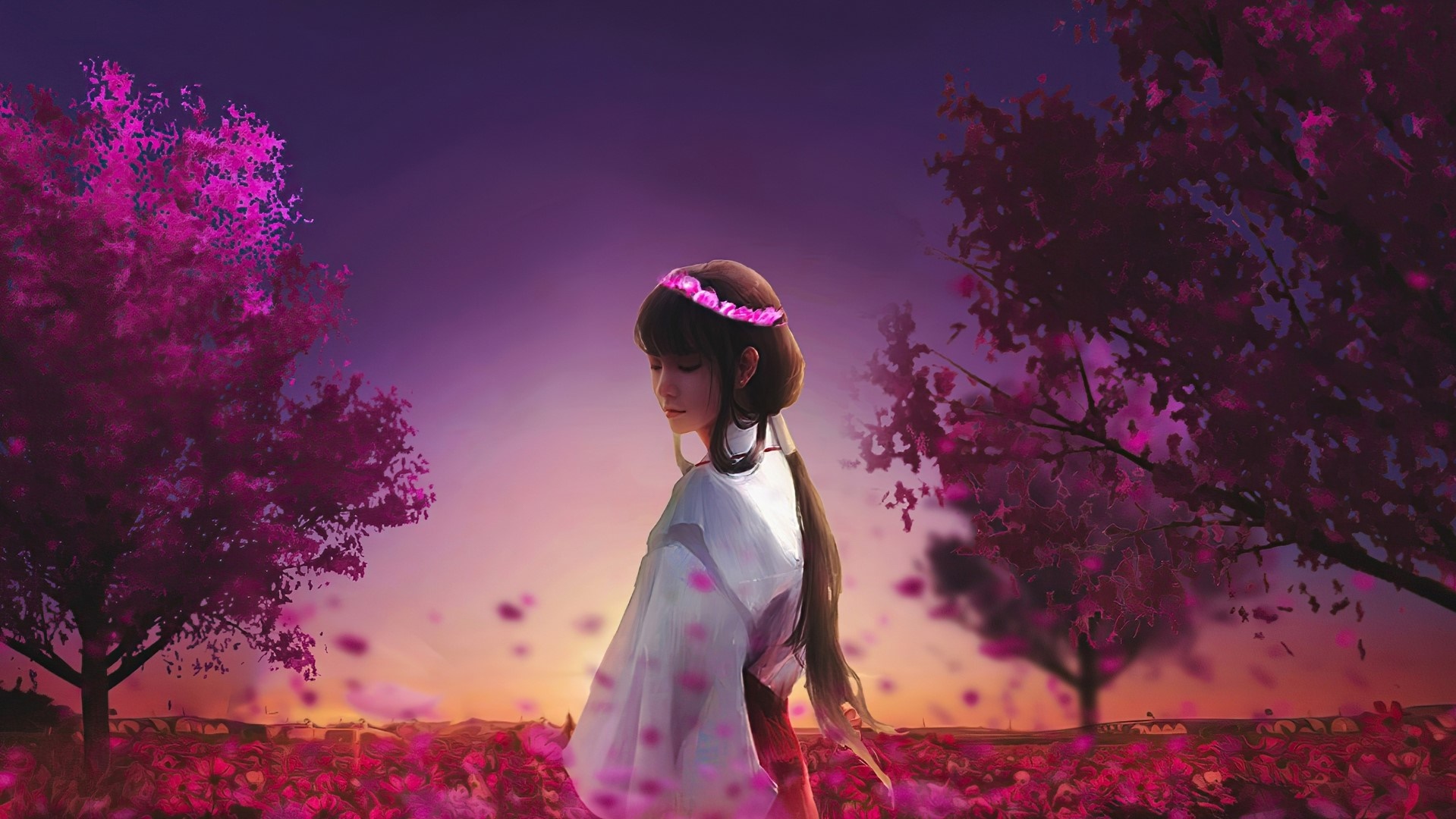 Whispers of Spring Beneath Sakura Skies - backiee