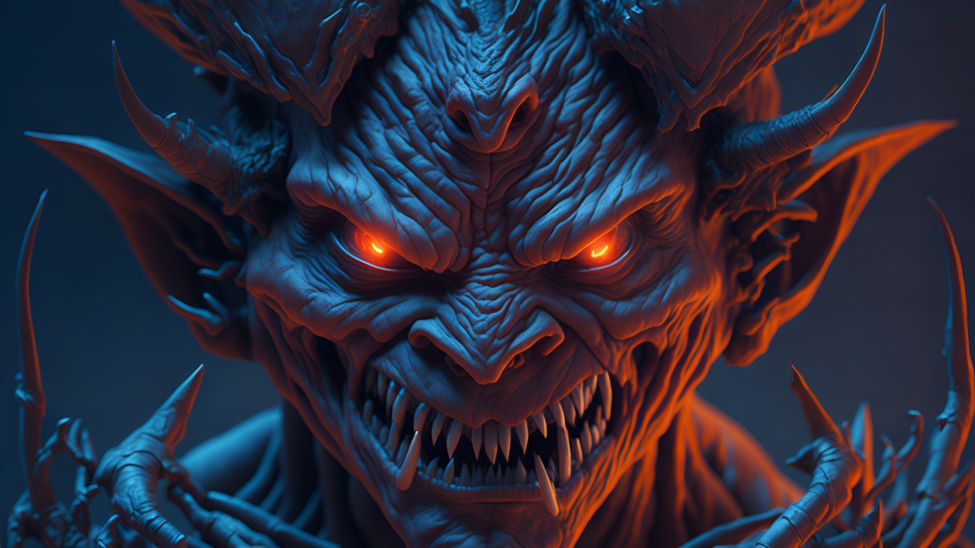 Infernal Glare of the Horned Demon Lord - backiee