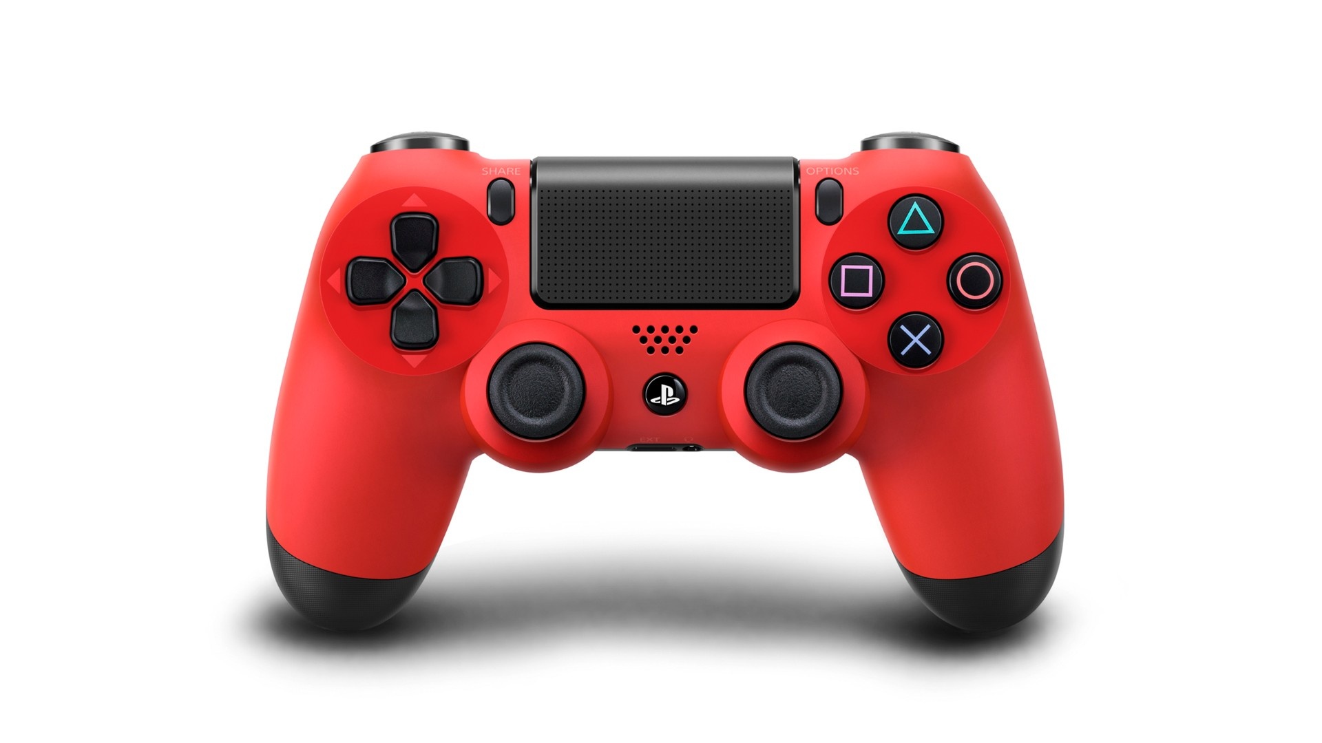 Red Gaming Controller Minimal Tech Wallpaper on Clean White Background ...