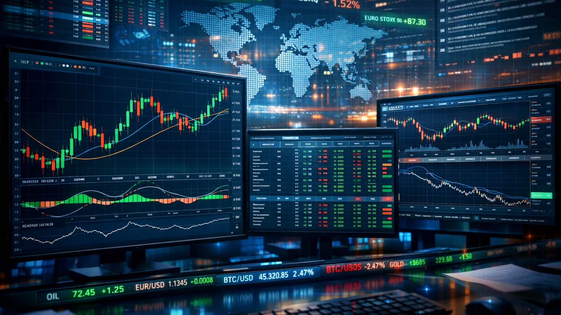 AI Trading Command Center with Live Market Charts and Global Data Feeds ...