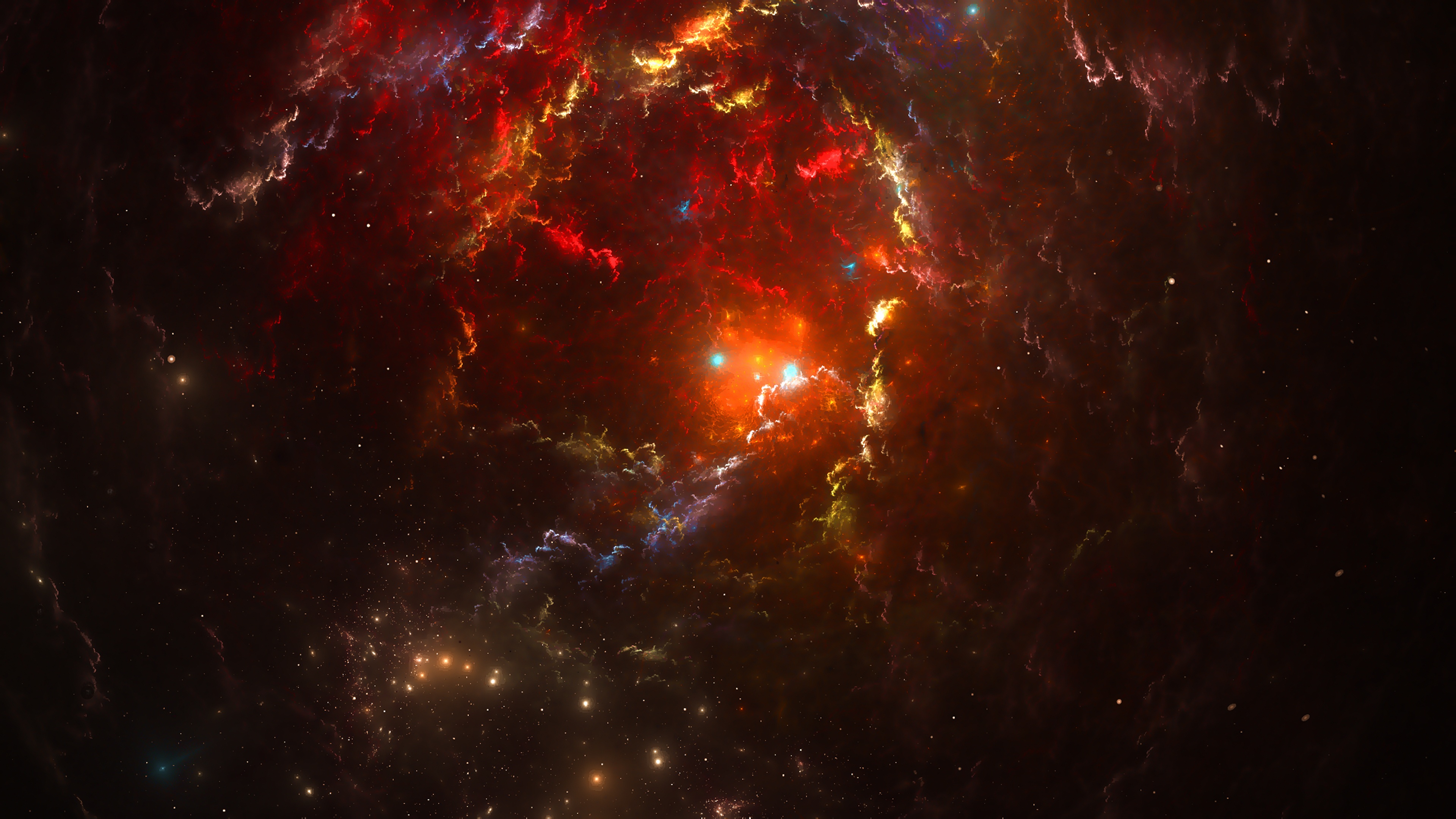 Galactic Splendor Vivid Nebula in Deep Space Visionary - backiee