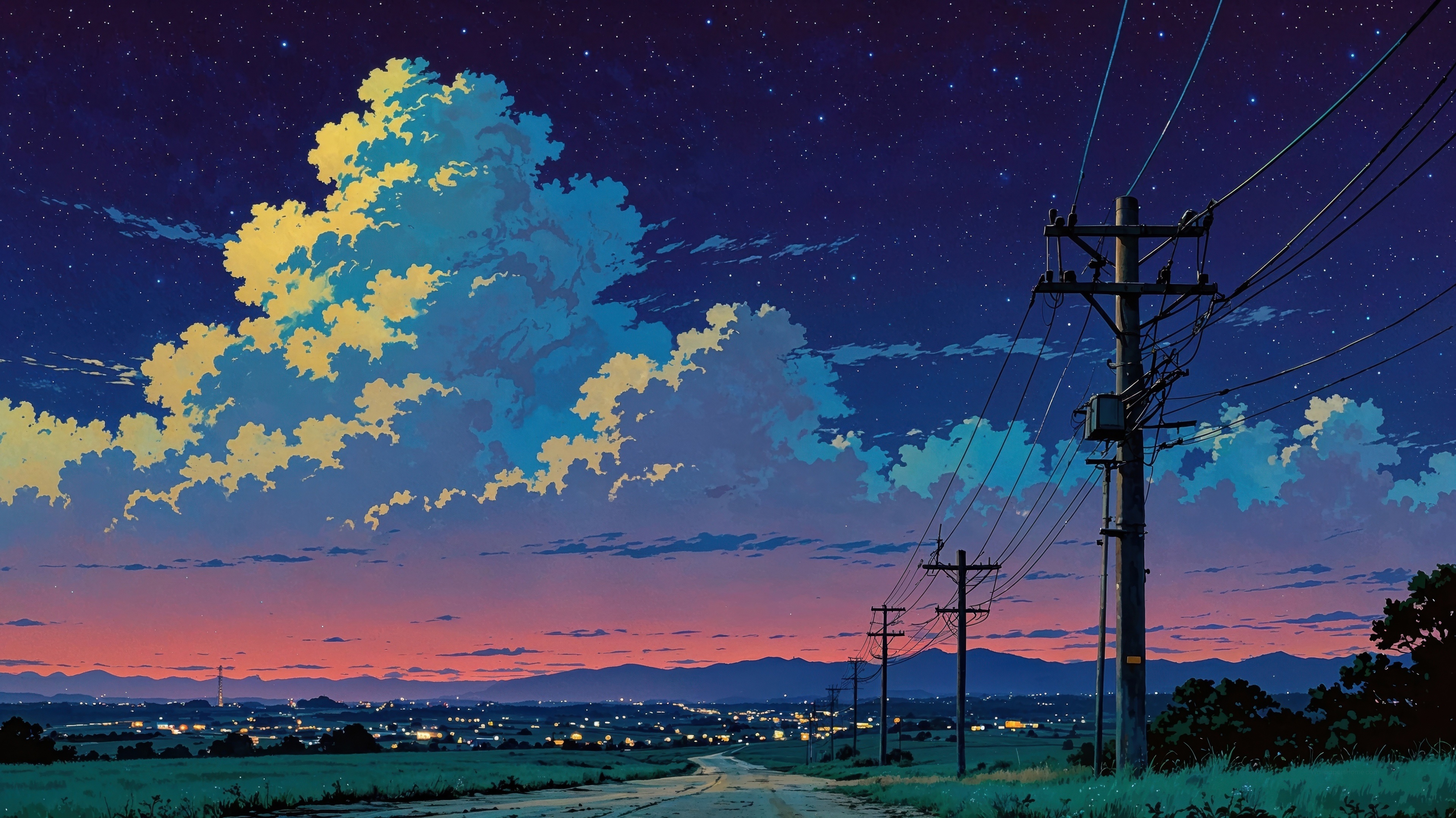 Anime Nightscape Journey - backiee