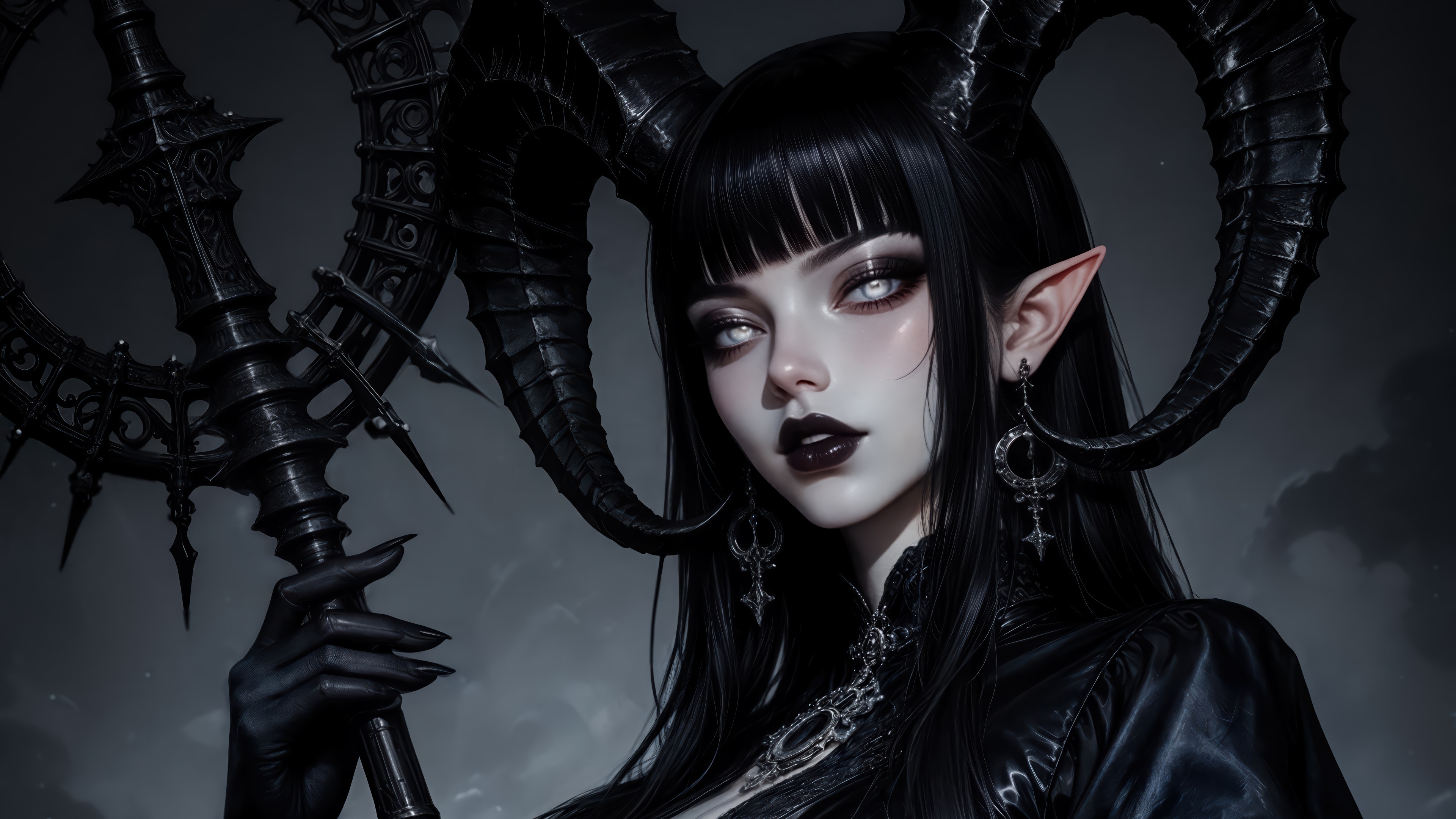 Gothic Enigma The Capricorn Horned Beauty - backiee