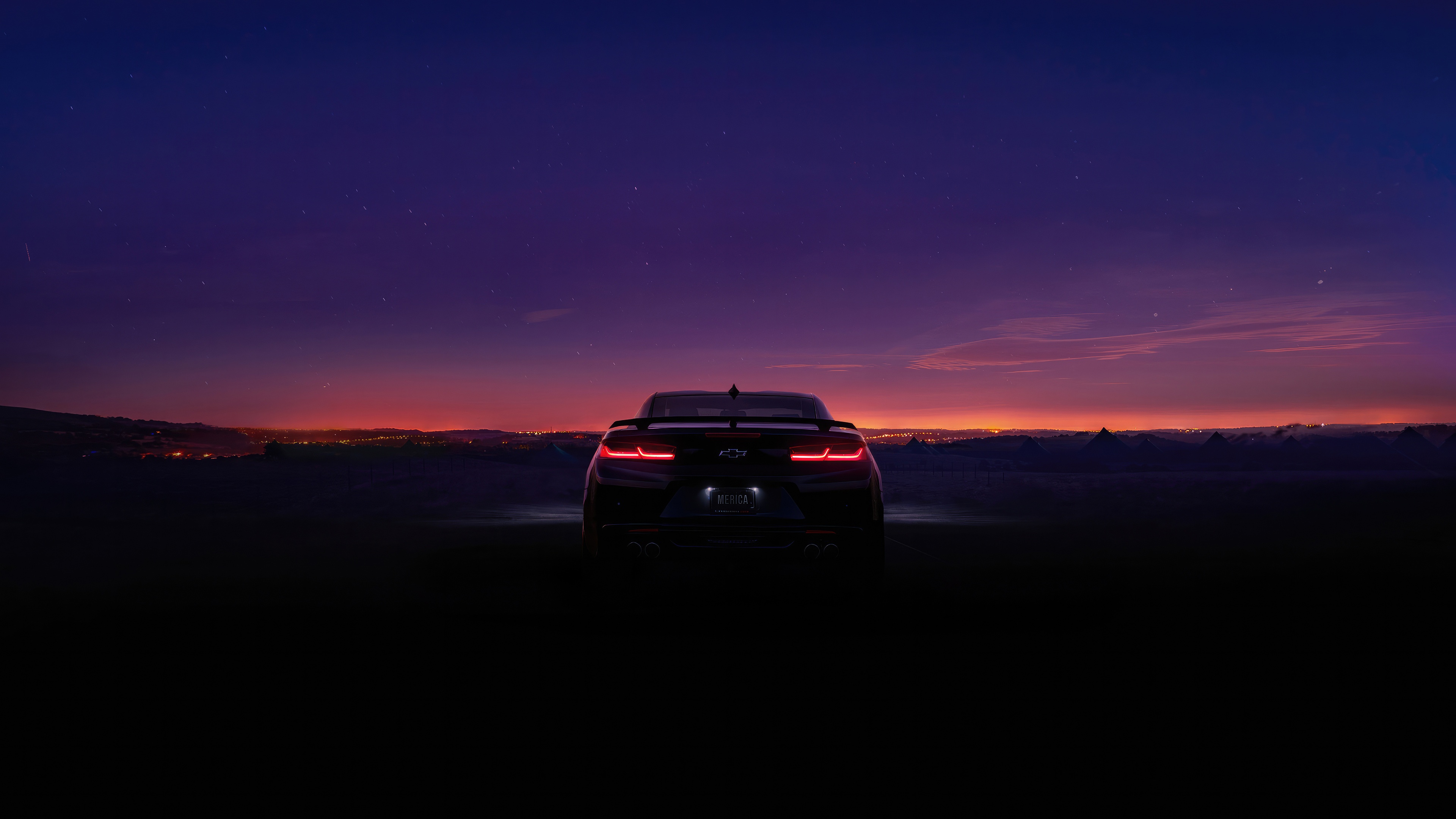 Midnight Journey in a Chevrolet Camaro - backiee