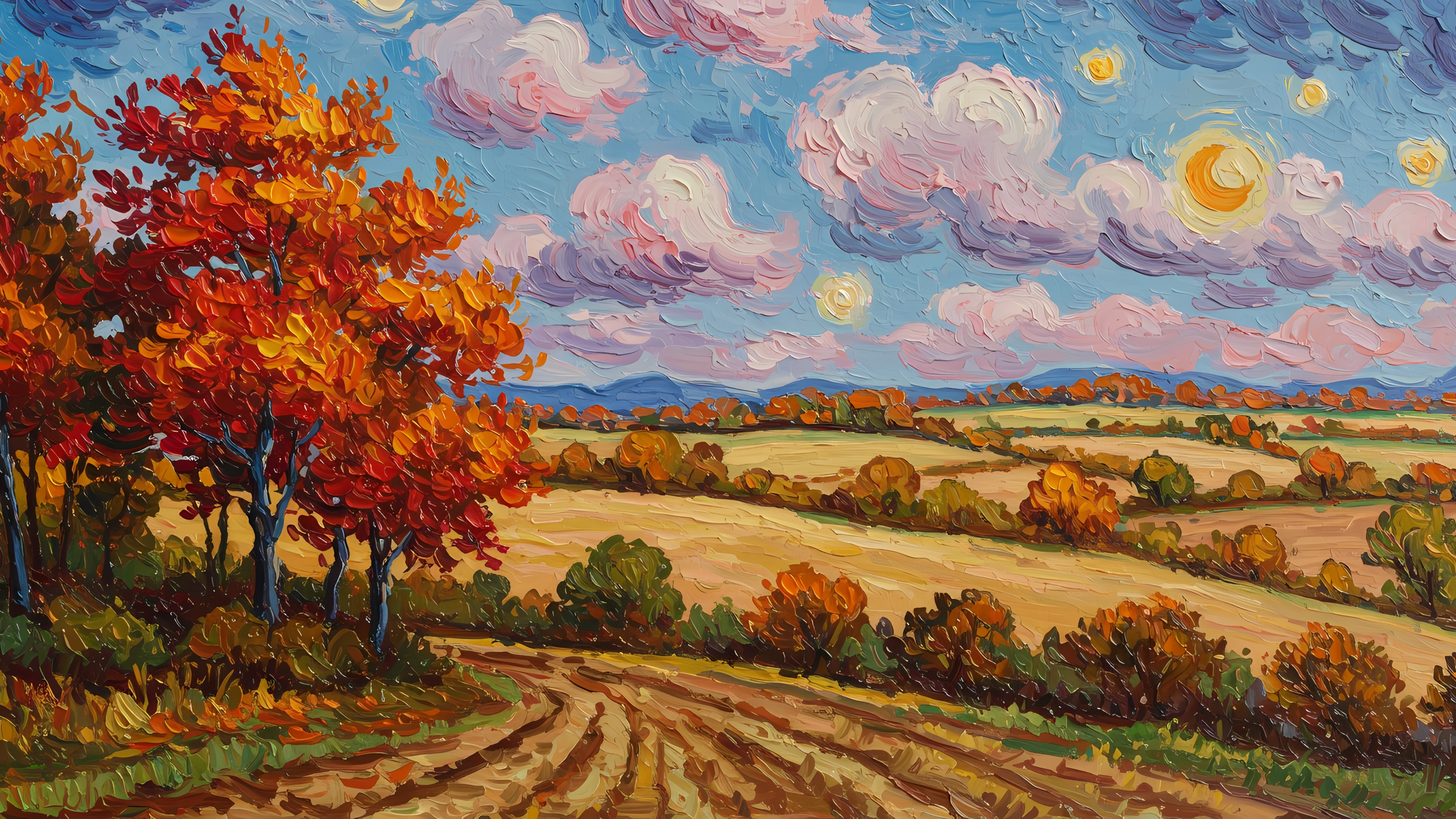 Enchanting Autumn in a Rural Dreamscape - backiee