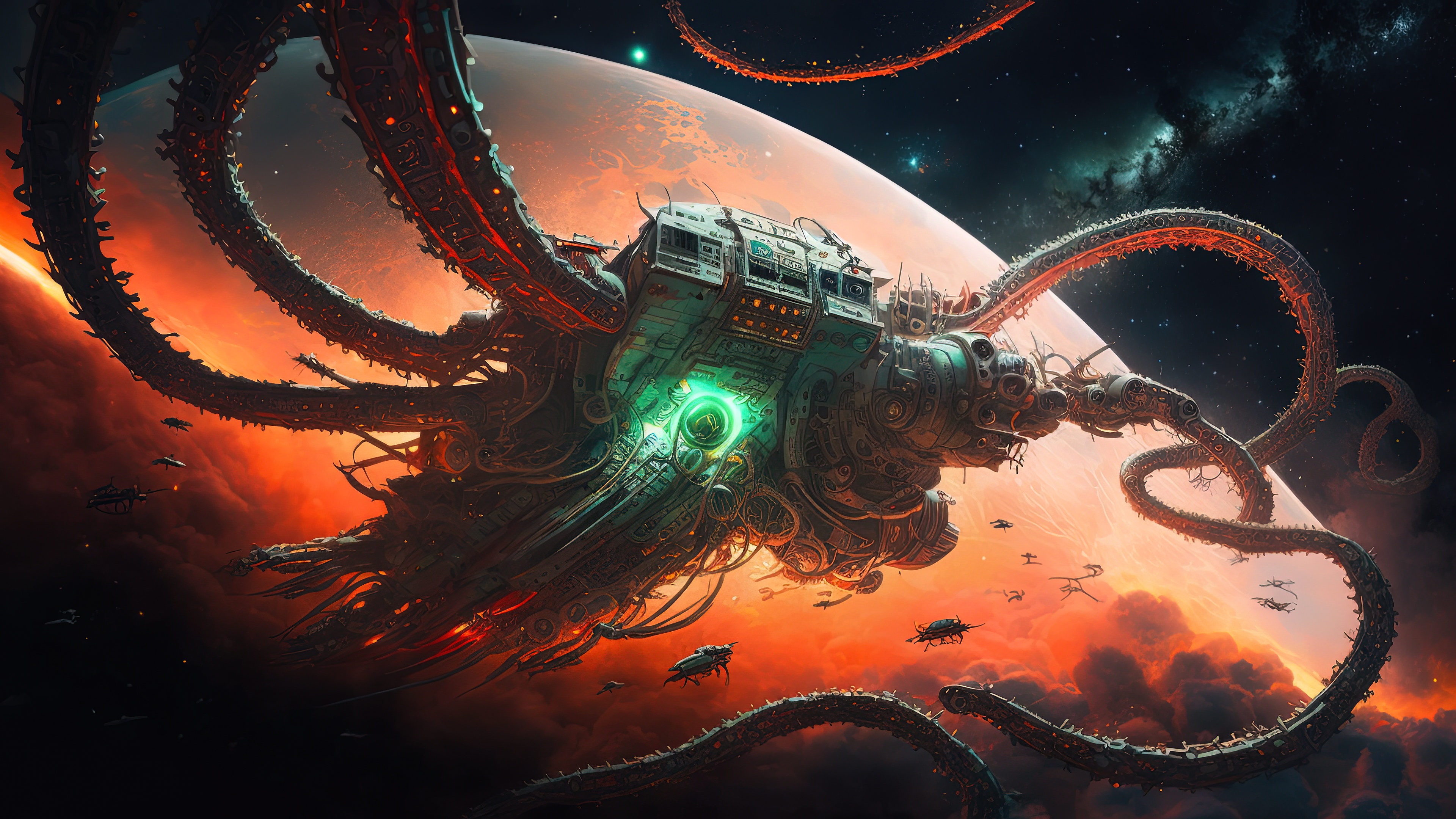 Cosmic Tentacles of a Distant World - backiee