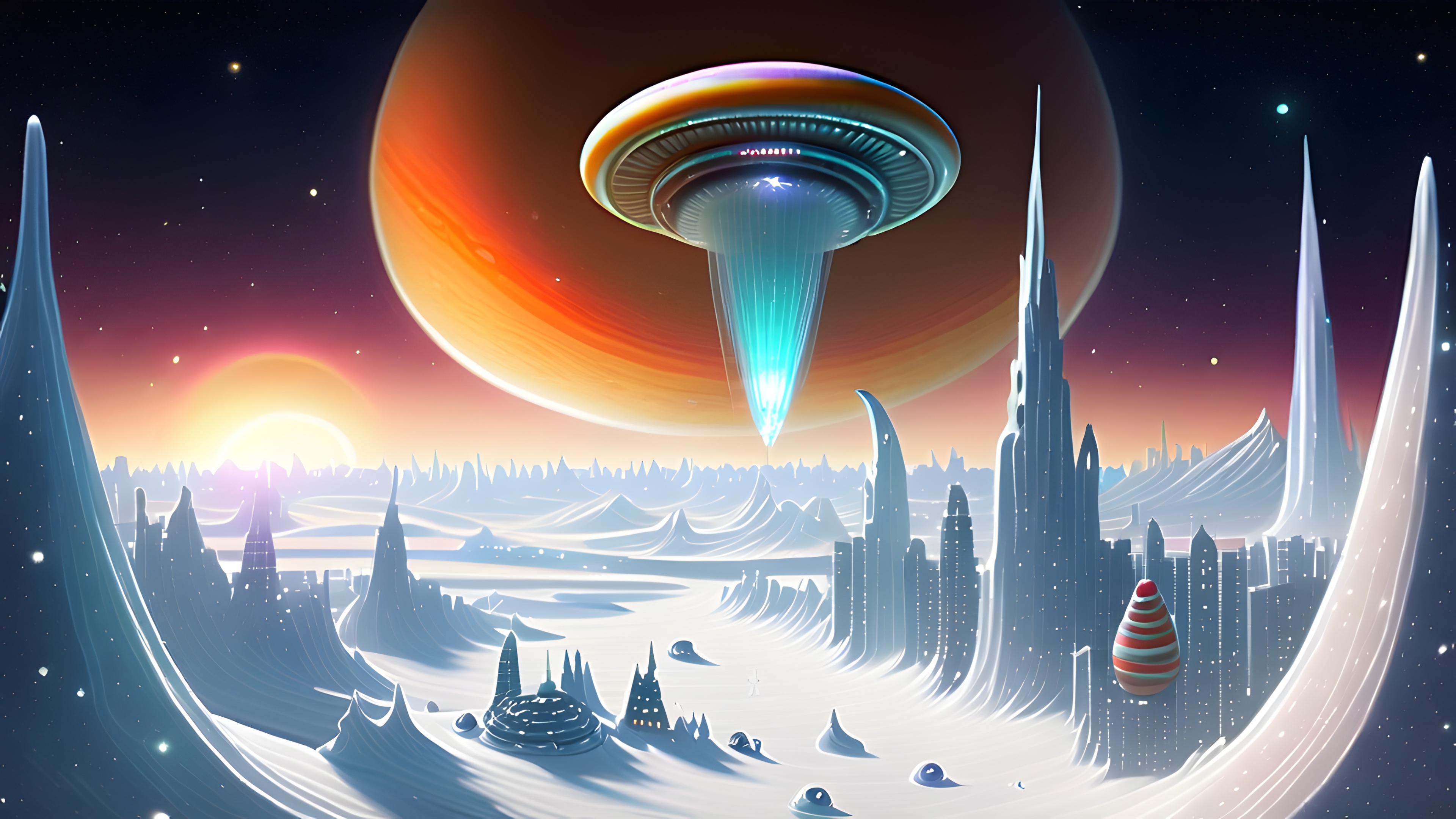 Frozen Saucer Landing - backiee