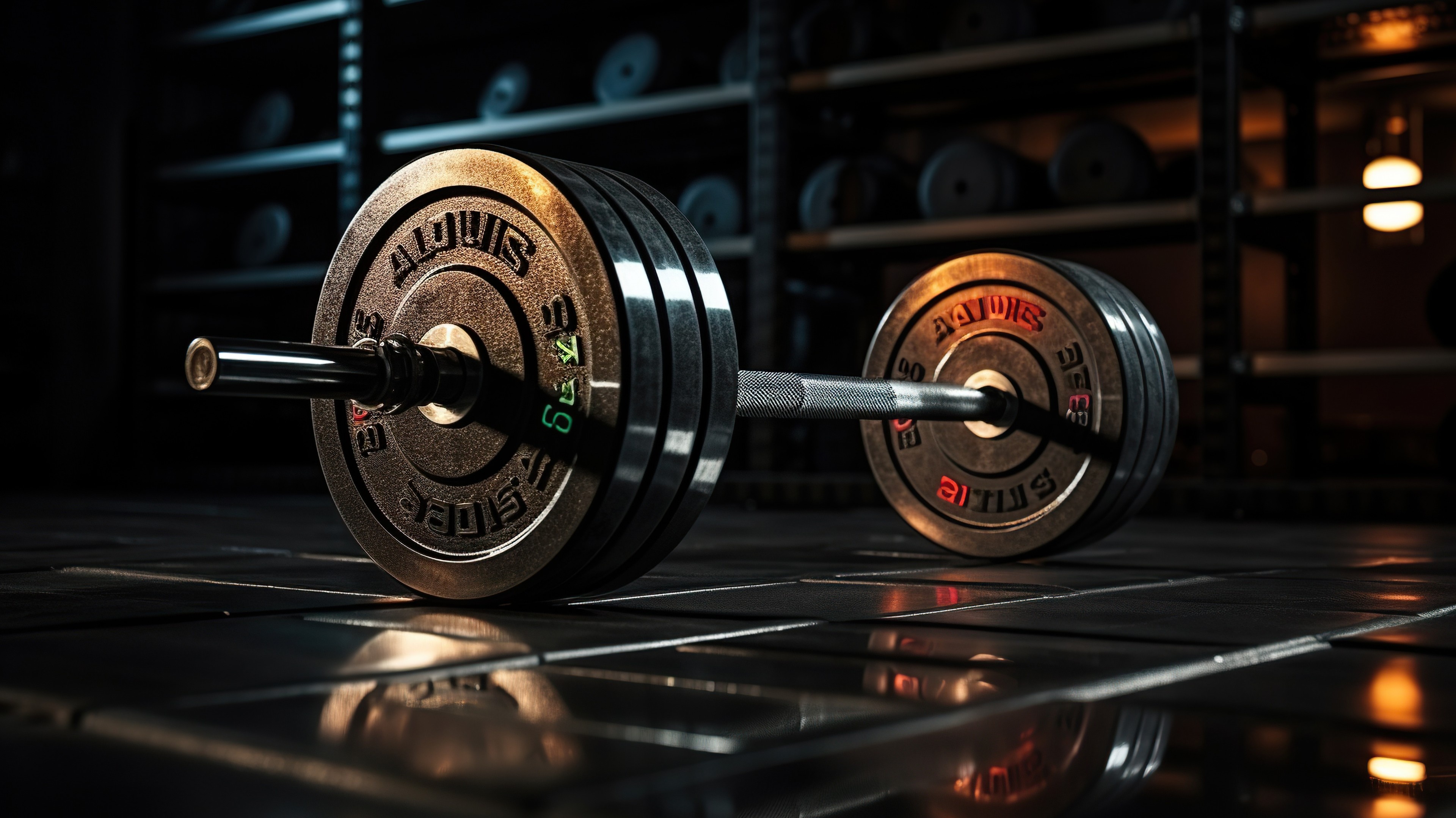 Heavy Barbell and Dumbbells Resting on Gym Floor 4K Wallpaper - backiee