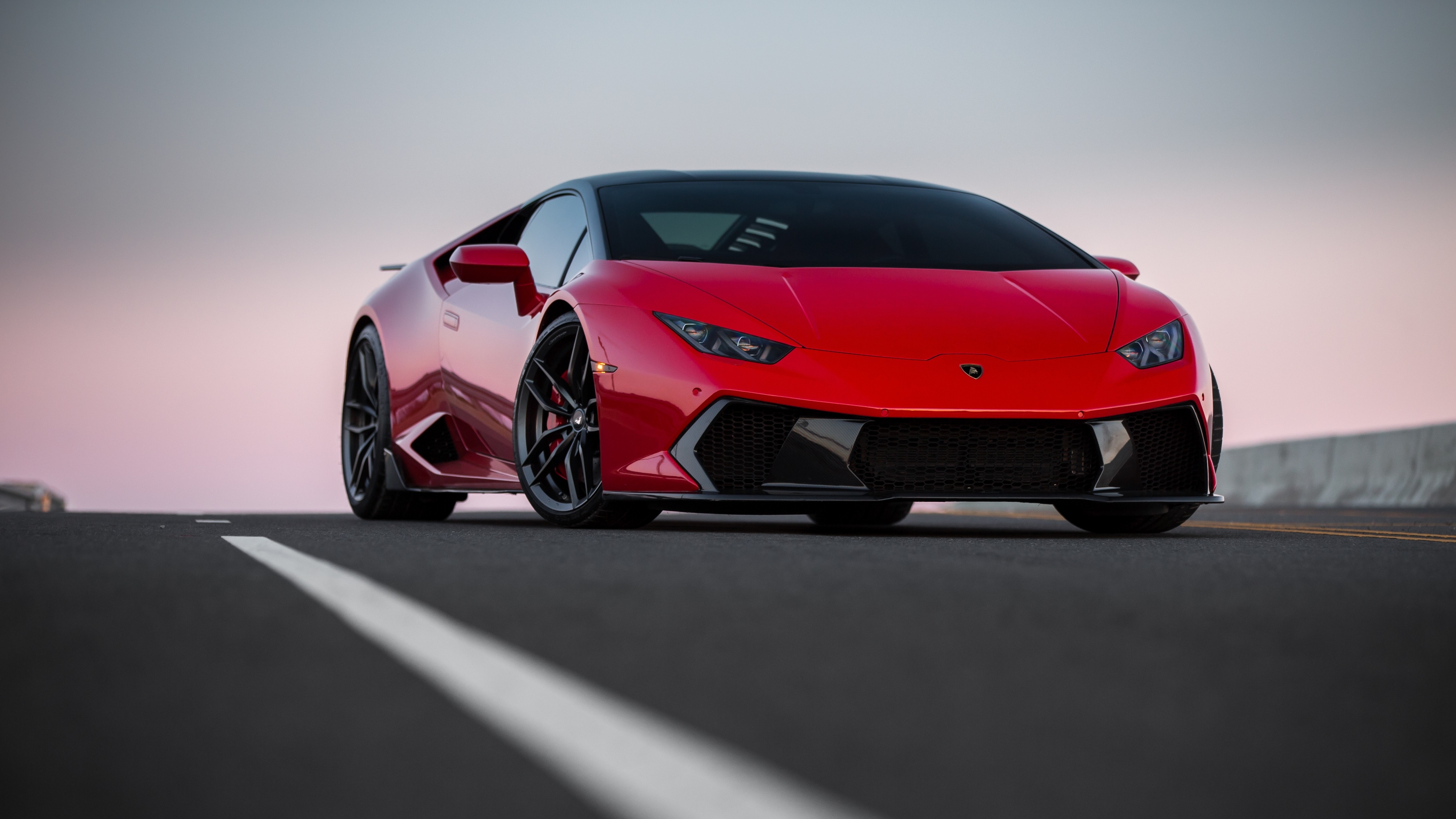 Lamborghini Huracan on Open Road at Dusk - backiee