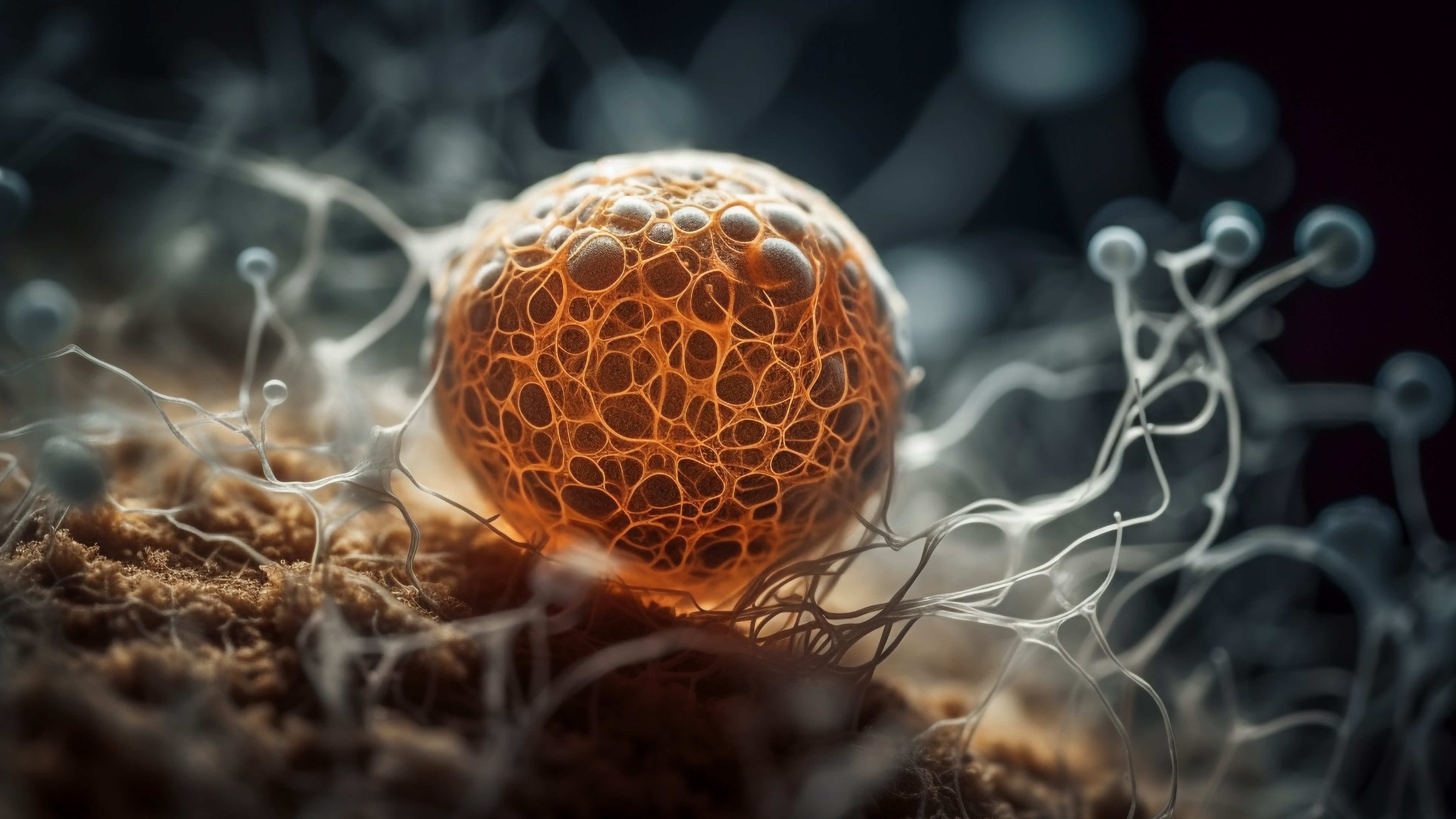 Abstract Microbial Universe with AI Fusion - backiee