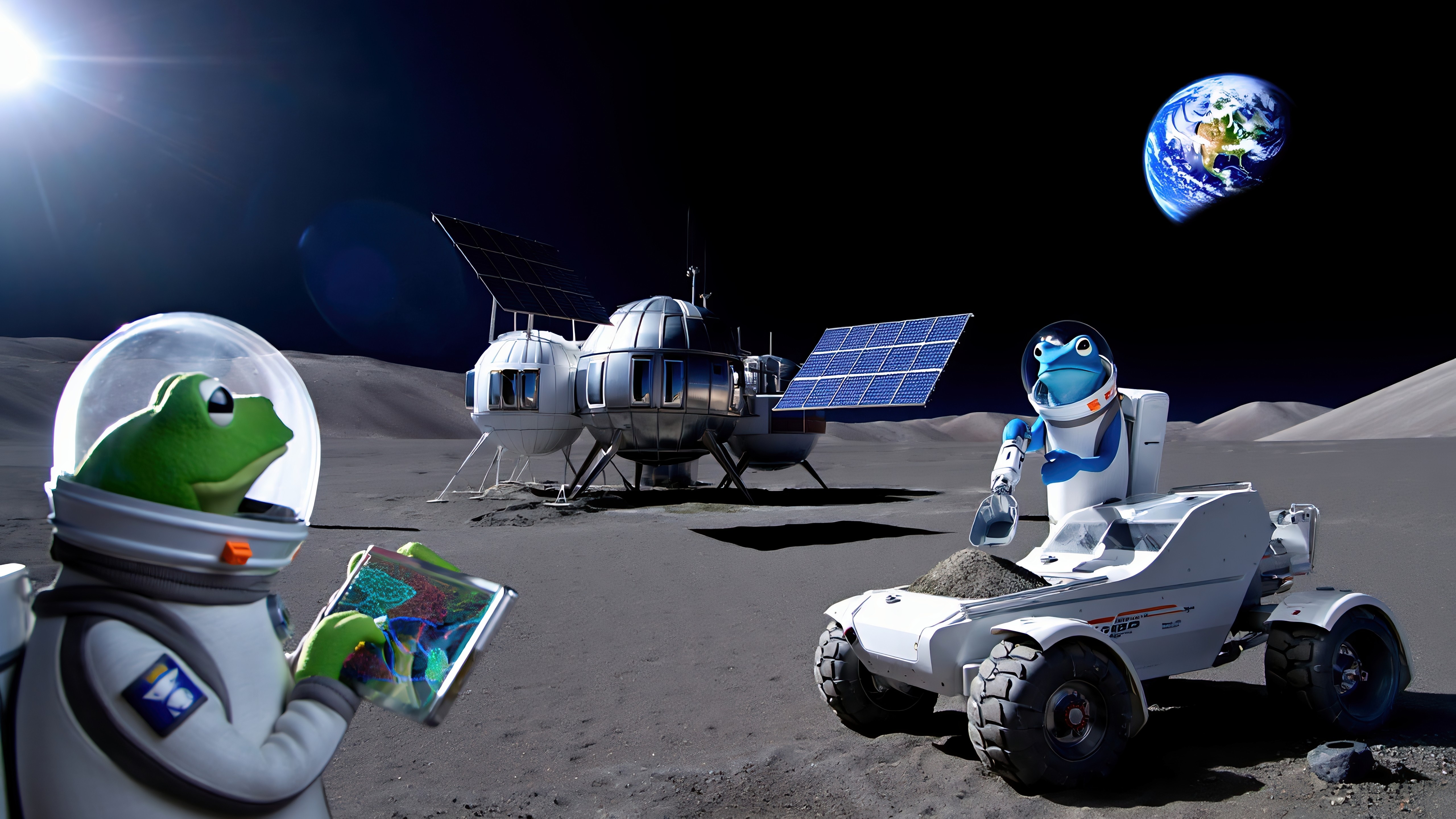 Frog Station on Moon - backiee