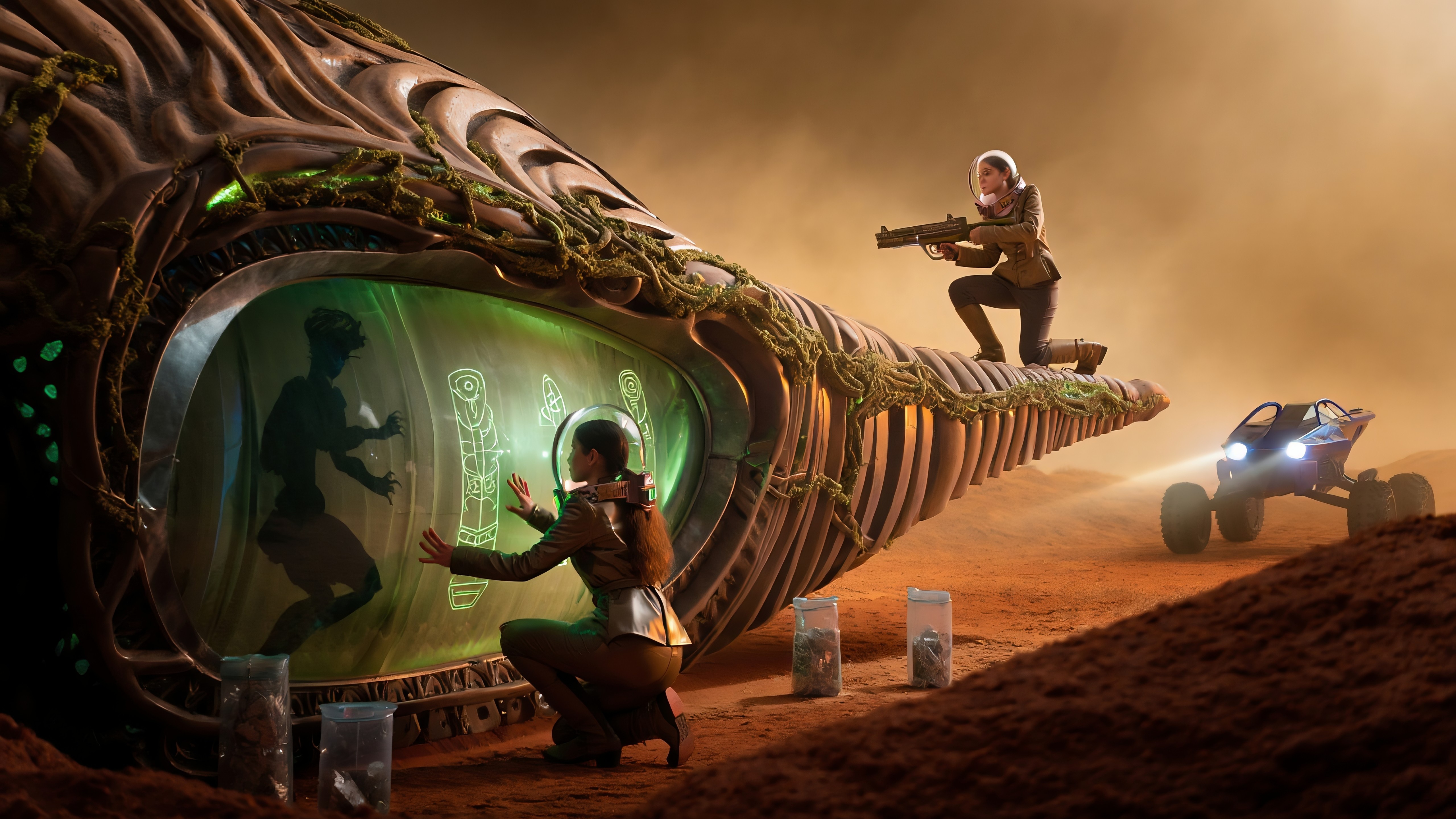 Alien Mars Station - backiee