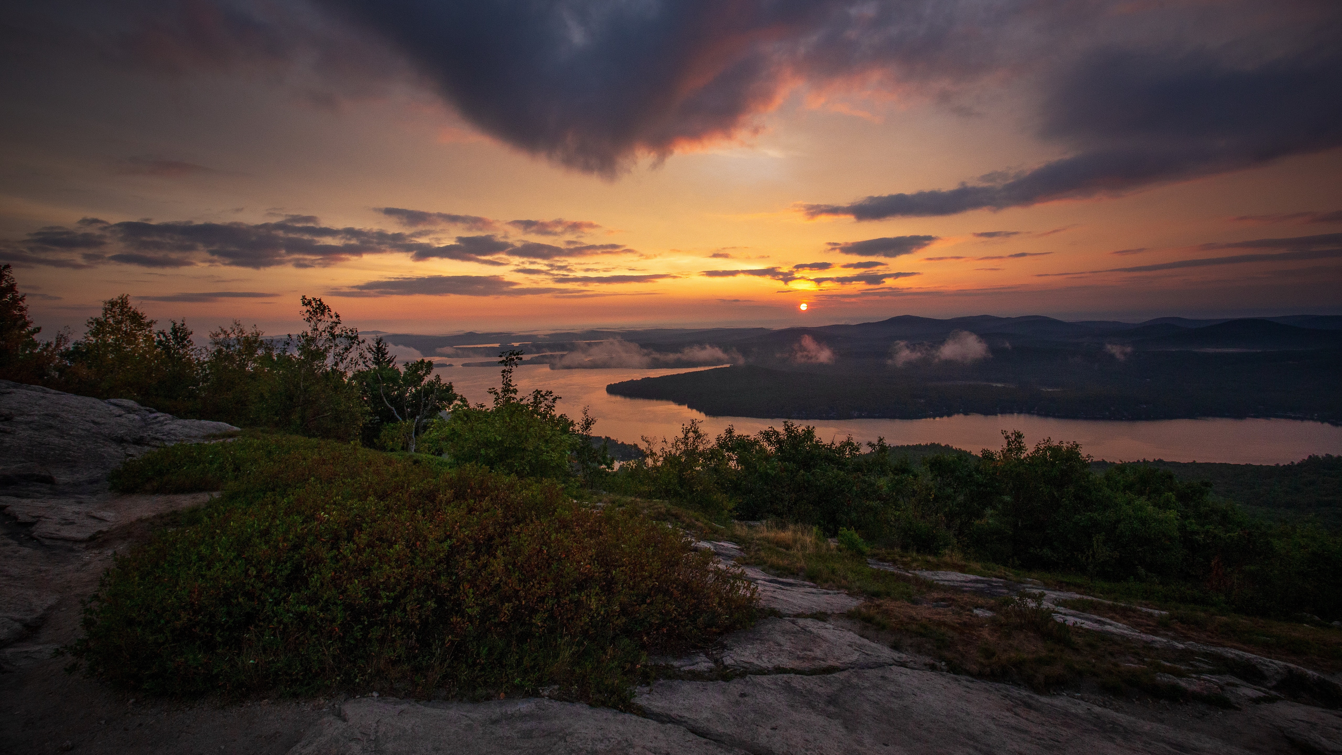 Sunset Over Lake Winnipesaukee from Mount Major Viewpoint - backiee