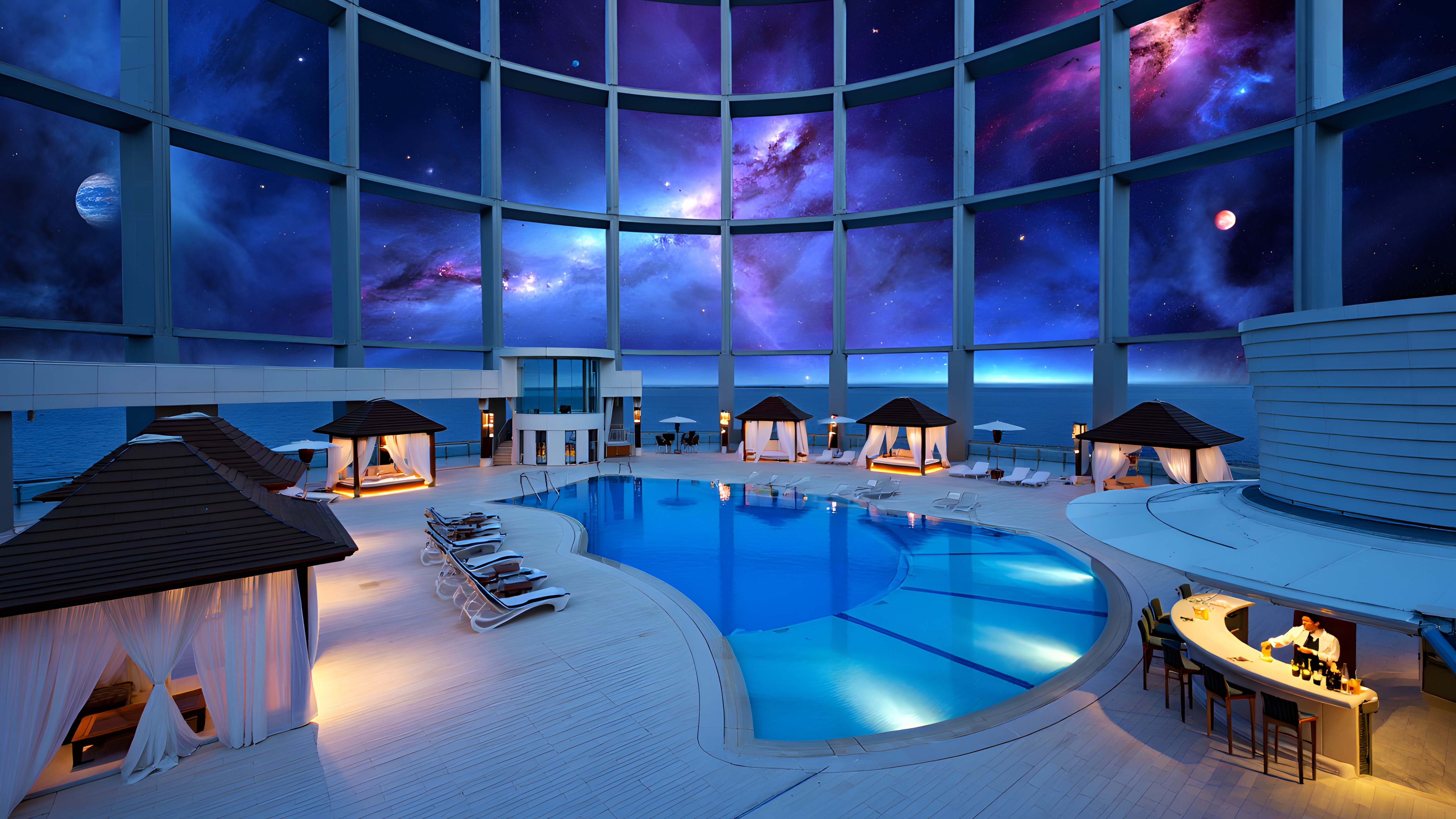 Cosmic Space Pool - backiee