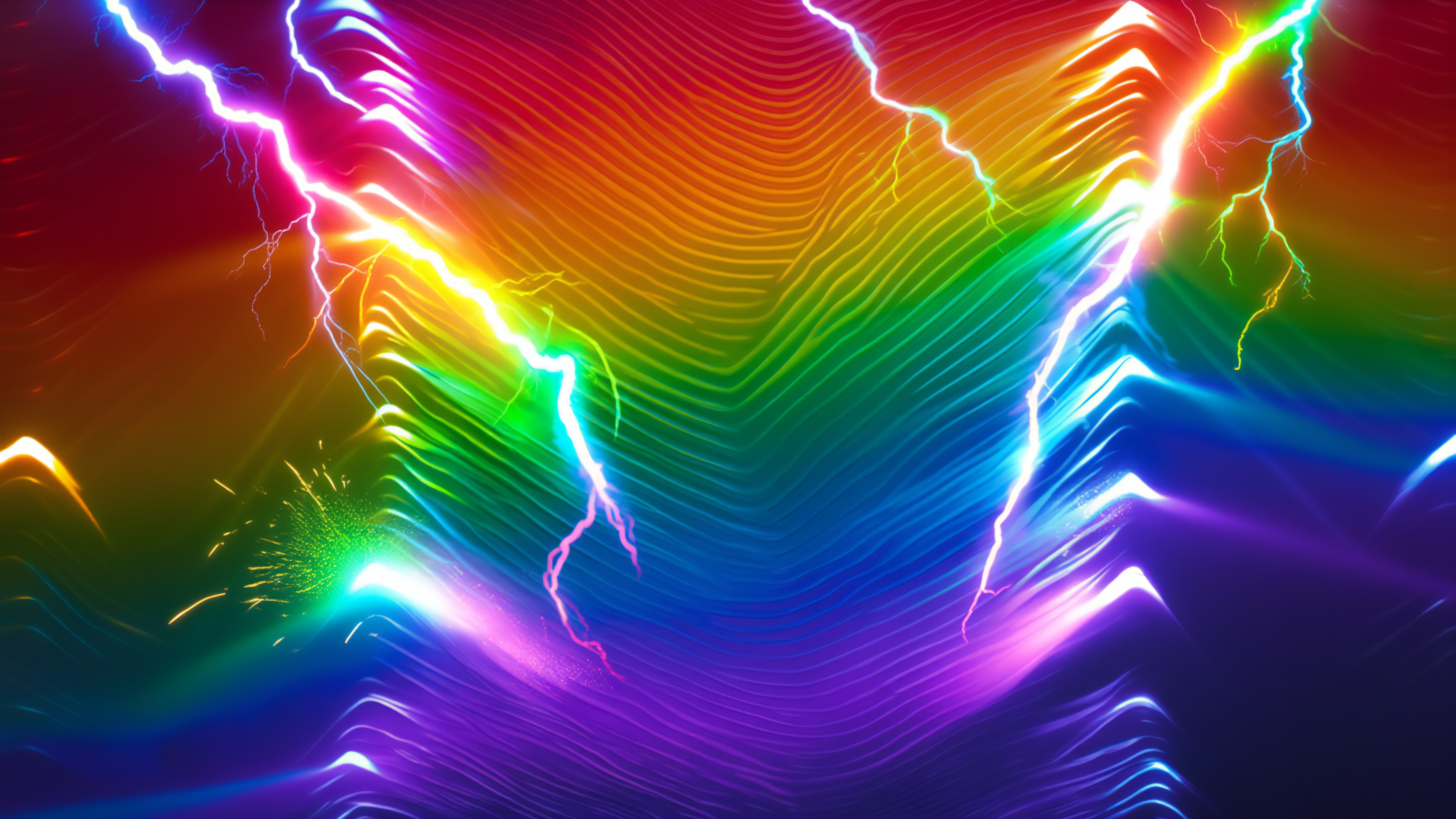 Rainbow Lightning - backiee