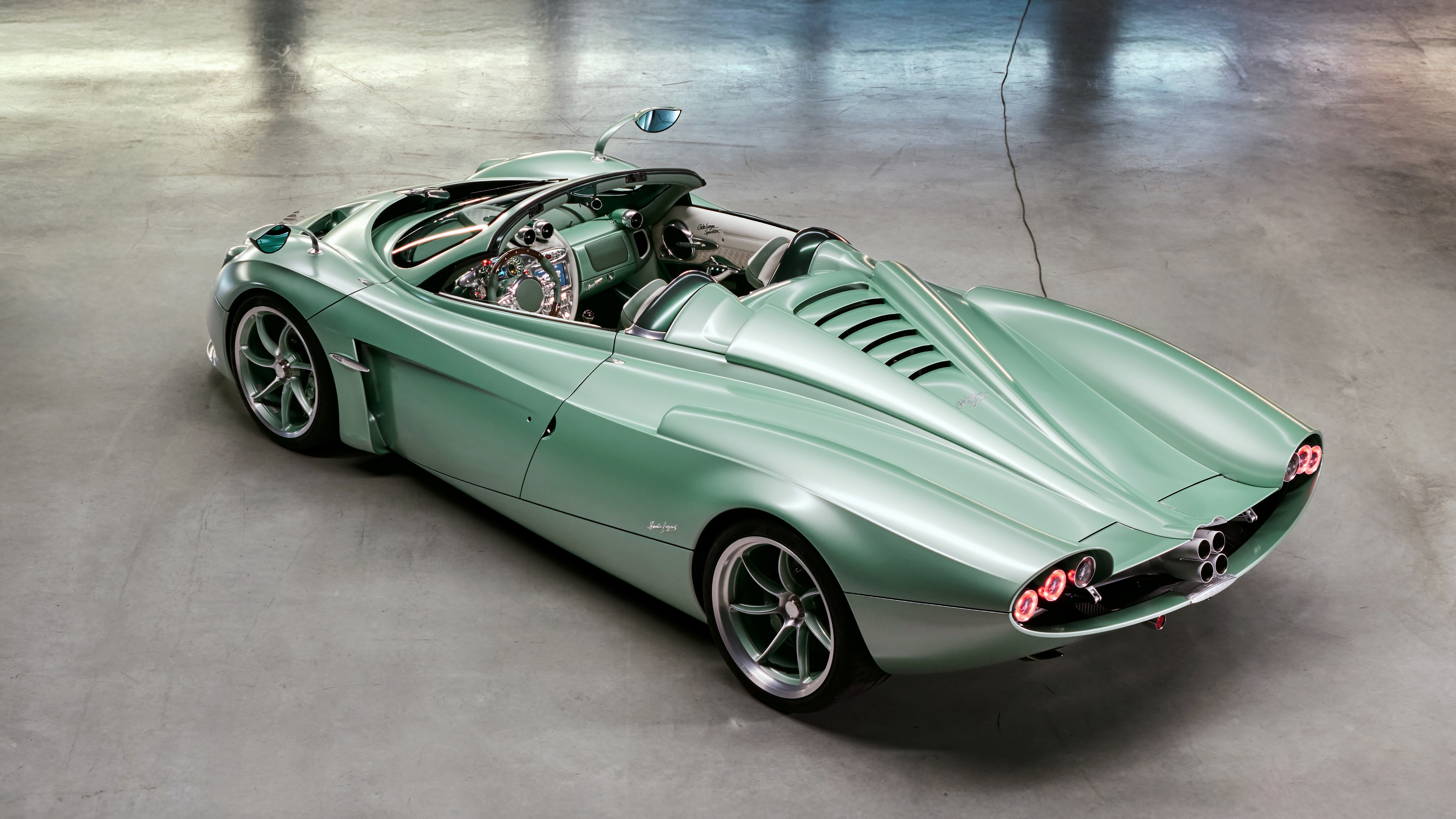 Pagani Huayra Codalunga Speedster Mint Green Roadster Wallpaper - backiee
