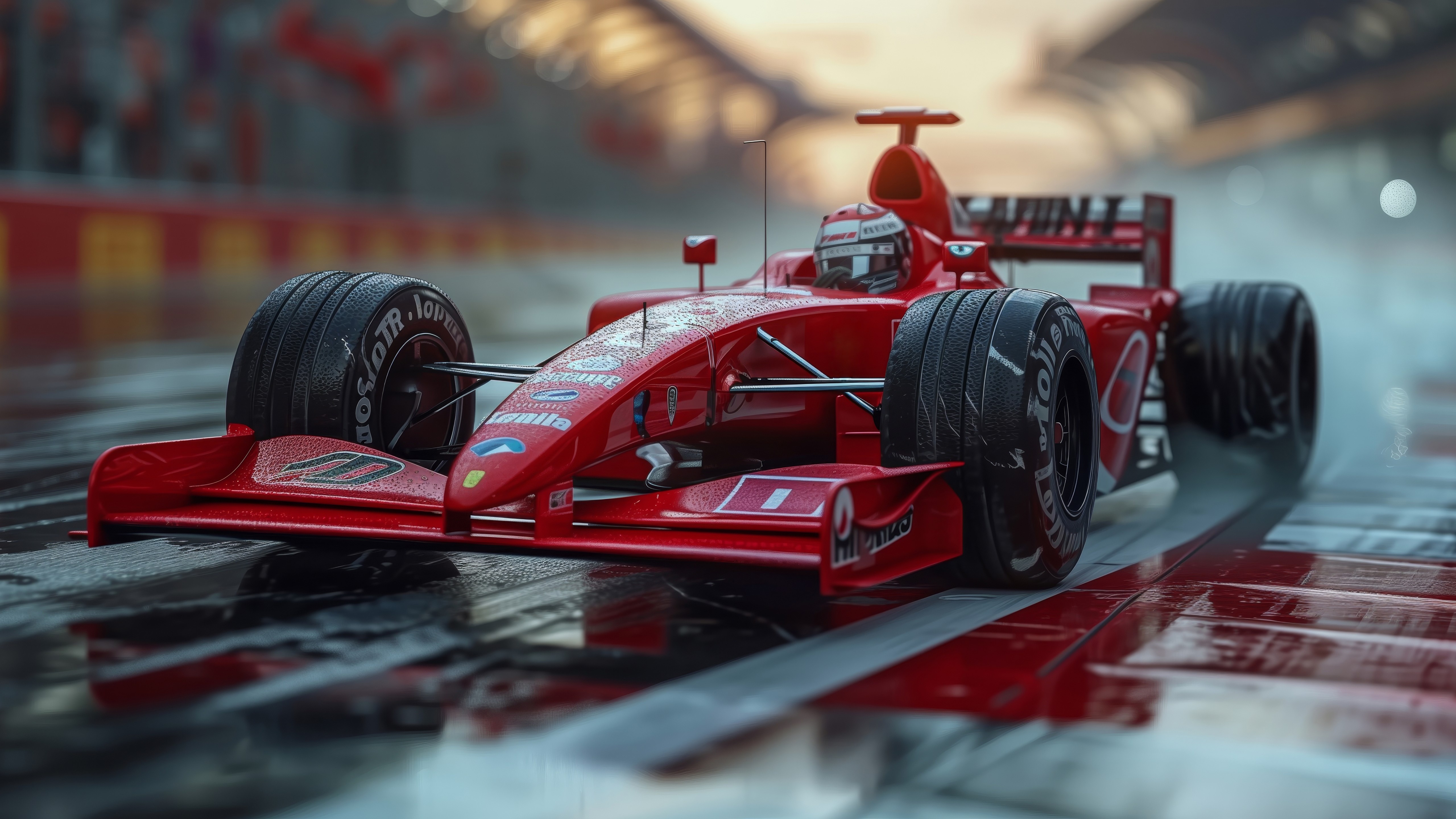 Rain Kissed Formula One Speed in 5K Motorsport Glory - backiee