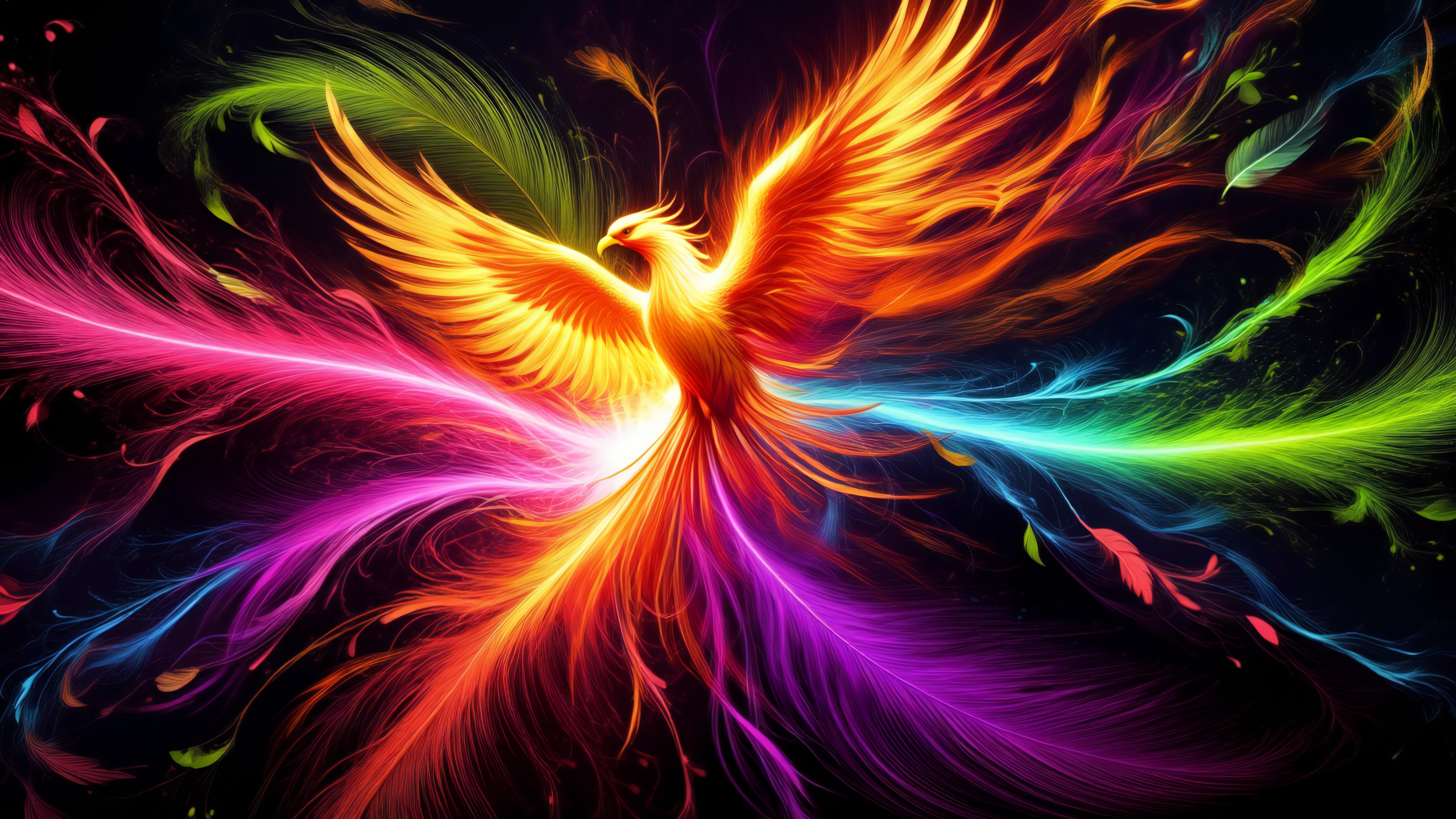 Rainbow Railed Phoenix - backiee