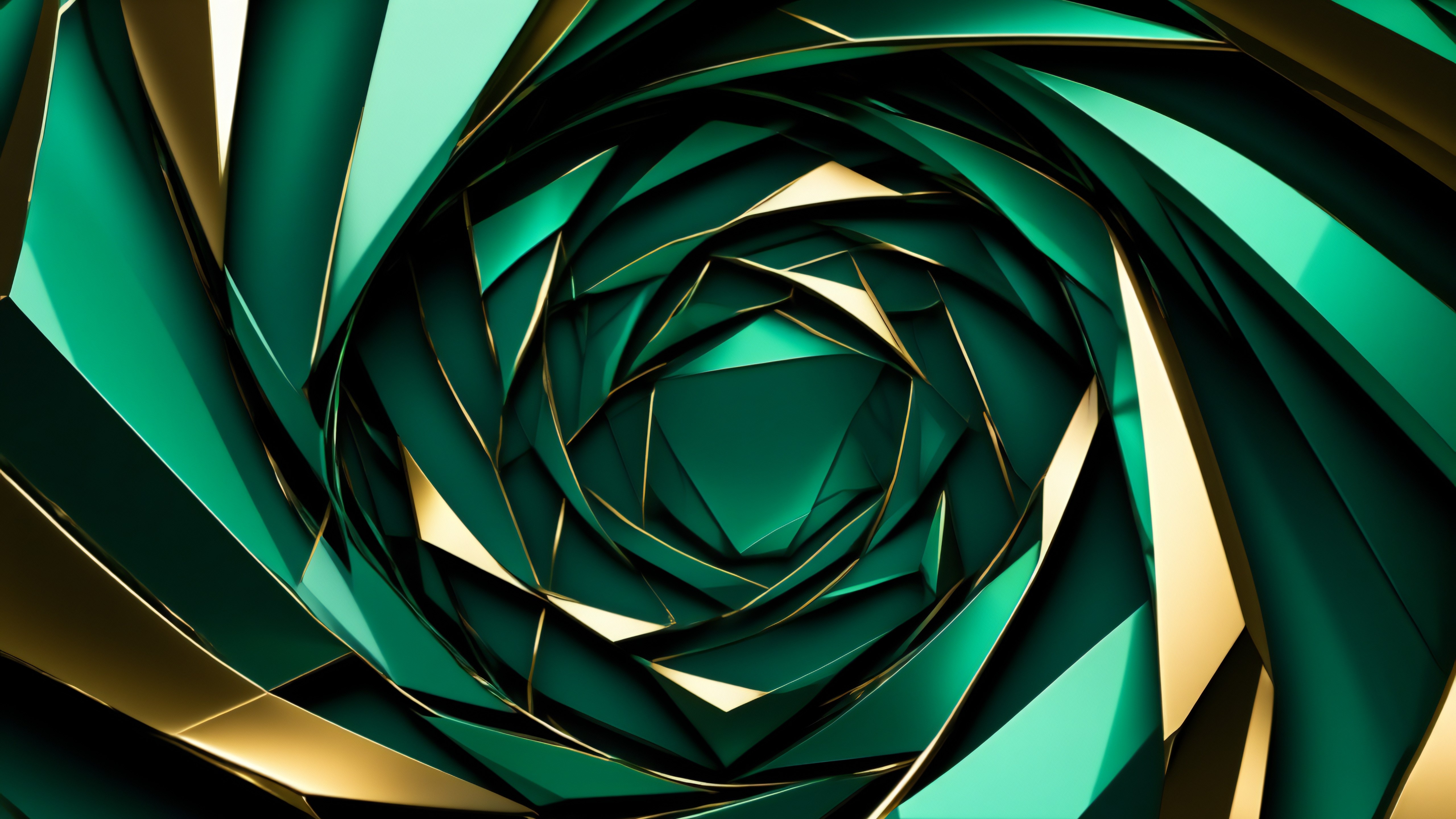 Crystal Green Facets - backiee