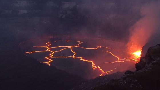 Bird's Eye View Of Simmering Kīlauea Volcano at Hawai'i Volcanoes ...