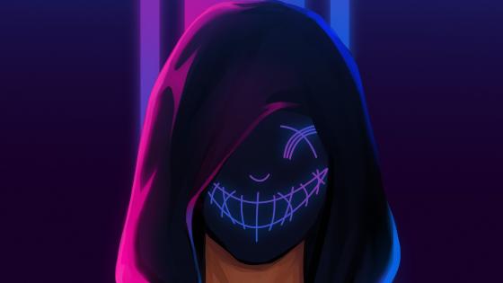 neon red mask - backiee