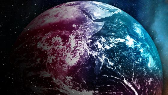 Purple Blue Earth - backiee