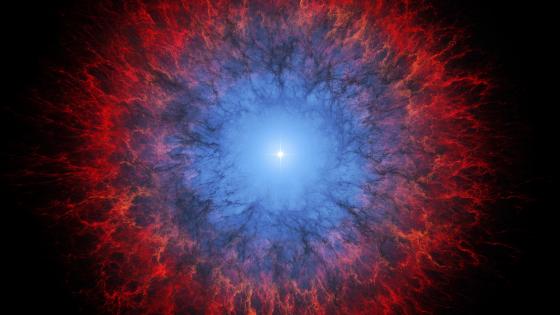 Cosmic Blaze Eye Nebula - backiee