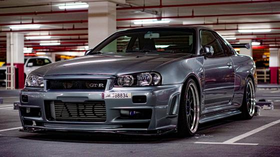 Nissan GT-R R34 in Parking Garage - backiee