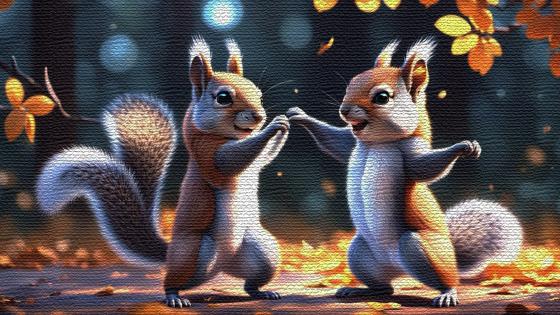 Dancing squirrels - backiee