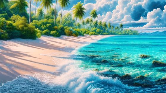 Sunlight and orange clouds. Sunlight colors the clouds perfectly. - backiee