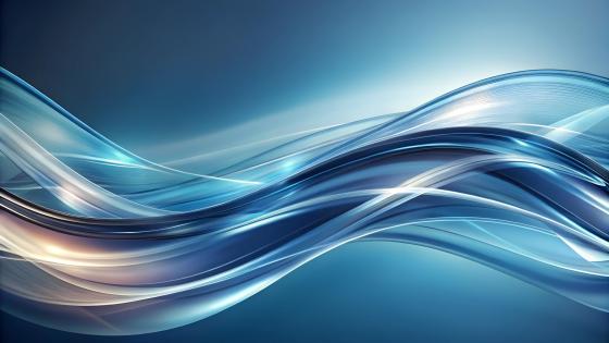 Flowing Abstract Blue Wave Background – Elegant, Futuristic, and Minimal Design - backiee