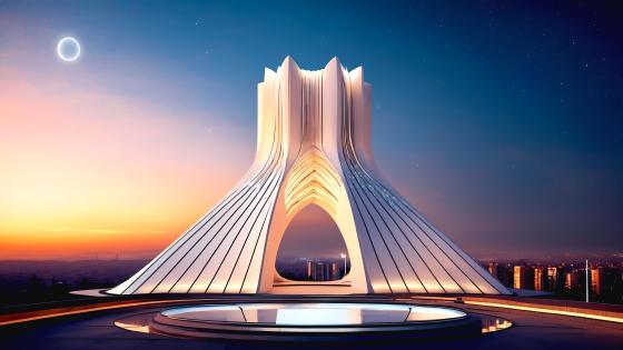 Futuristic Elegance of Tehran's Iconic Landmark - backiee