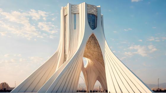 Futuristic Elegance of Tehran's Iconic Landmark - backiee