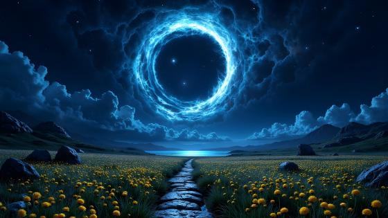 Mystical Cosmic Portal Under a Starry Sky - backiee Mystical Cosmic Portal Under a Starry Sky - backiee